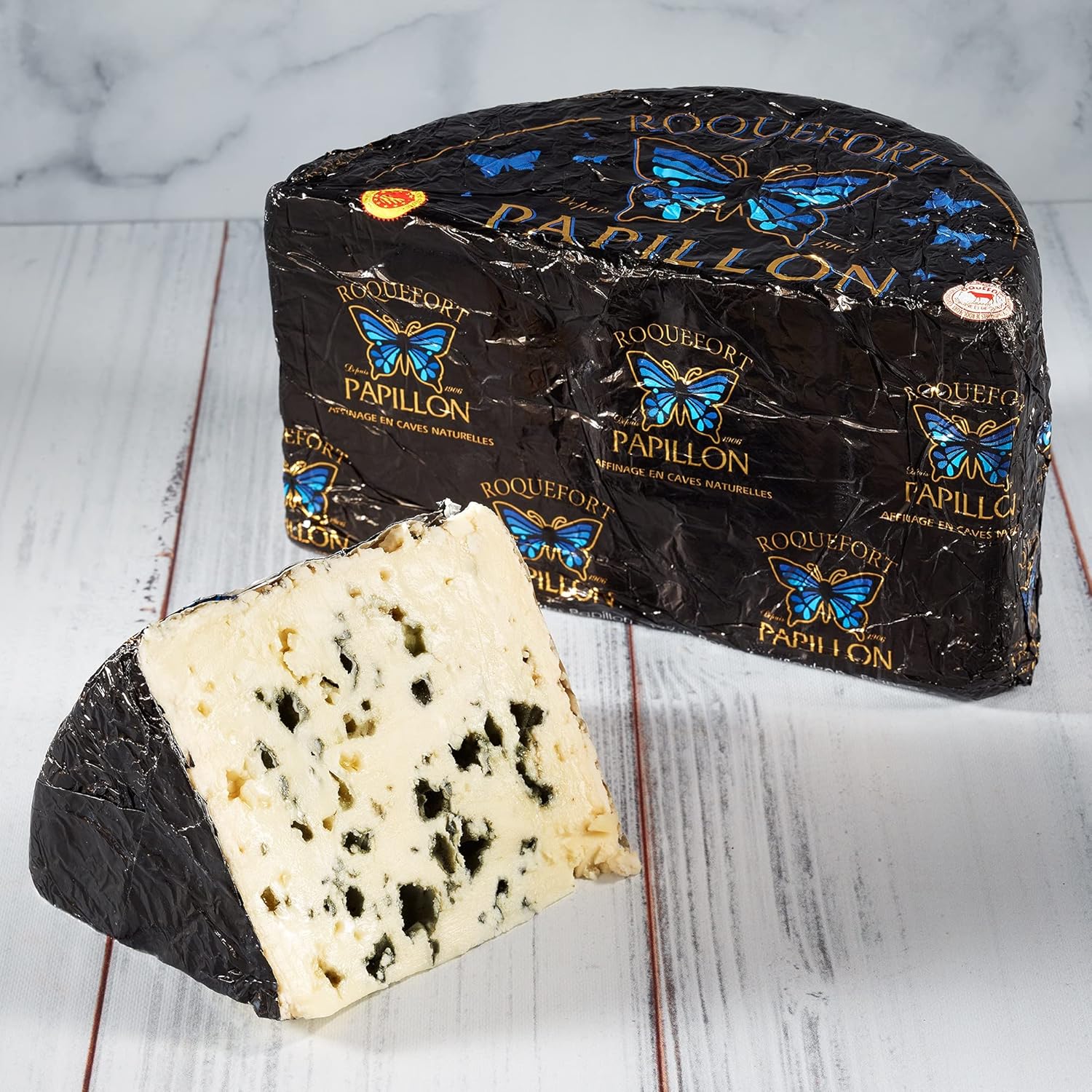 Amazon.com: Roquefort AOP Papillon Black Label Half Moon (3 pound ...