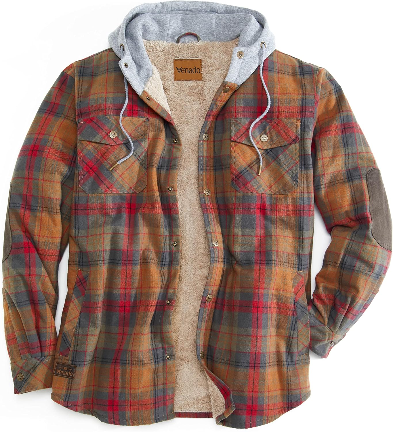 Venado Northwoods Hooded Shirt Jacket - Work Coat for Men