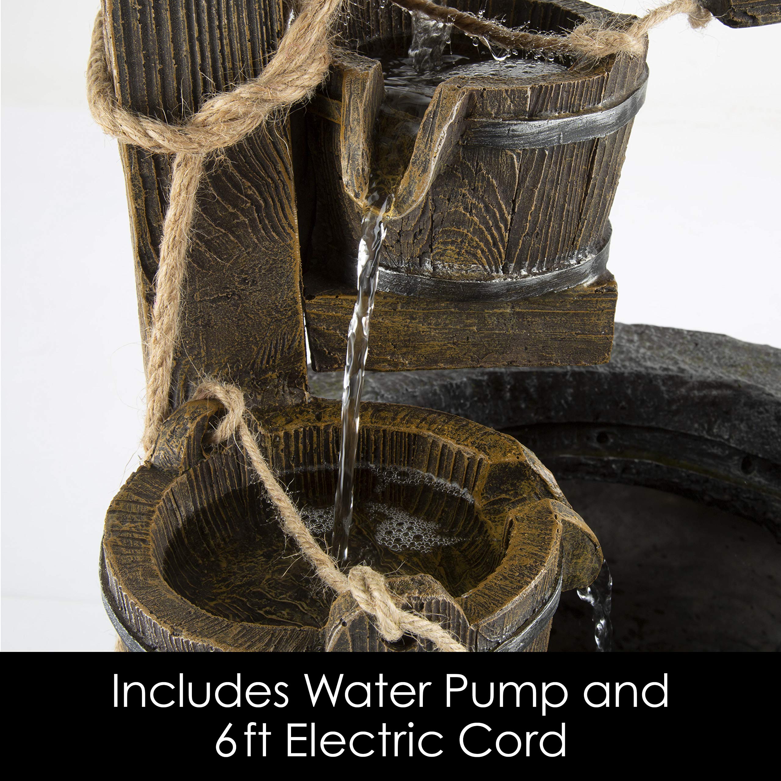 Snapklik.com : 4-Tier Wishing Well Fountain - Traditional 32.5-Inch ...