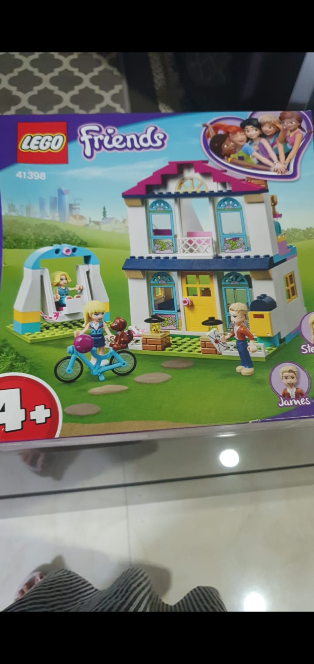 LEGO 41398 Friends 4+ Stephanie's House Dollhouse Play Set with Family ...