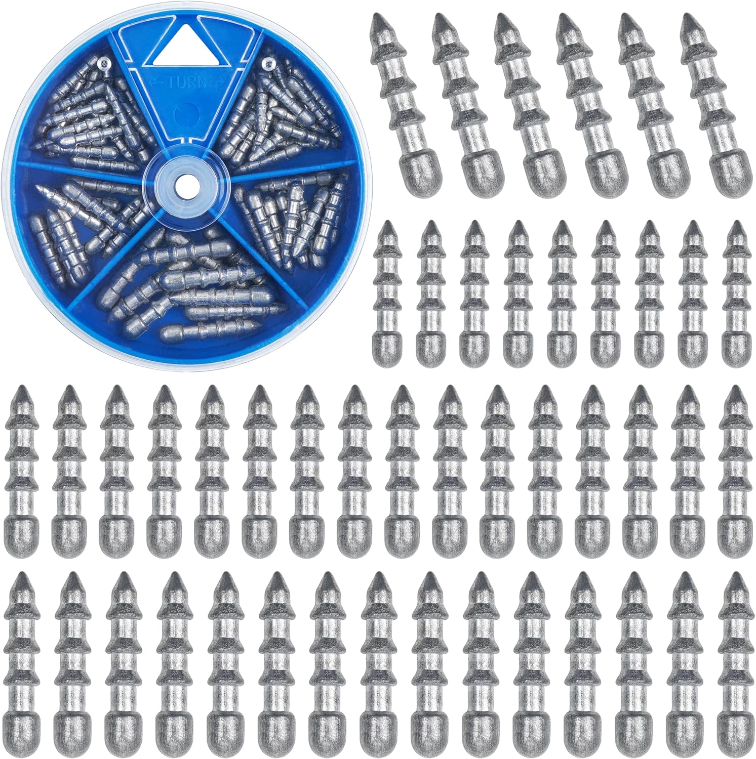 Amazon.com : Fishing Nail Weights Kit,70pcs Wacky Worm Weights Insert ...