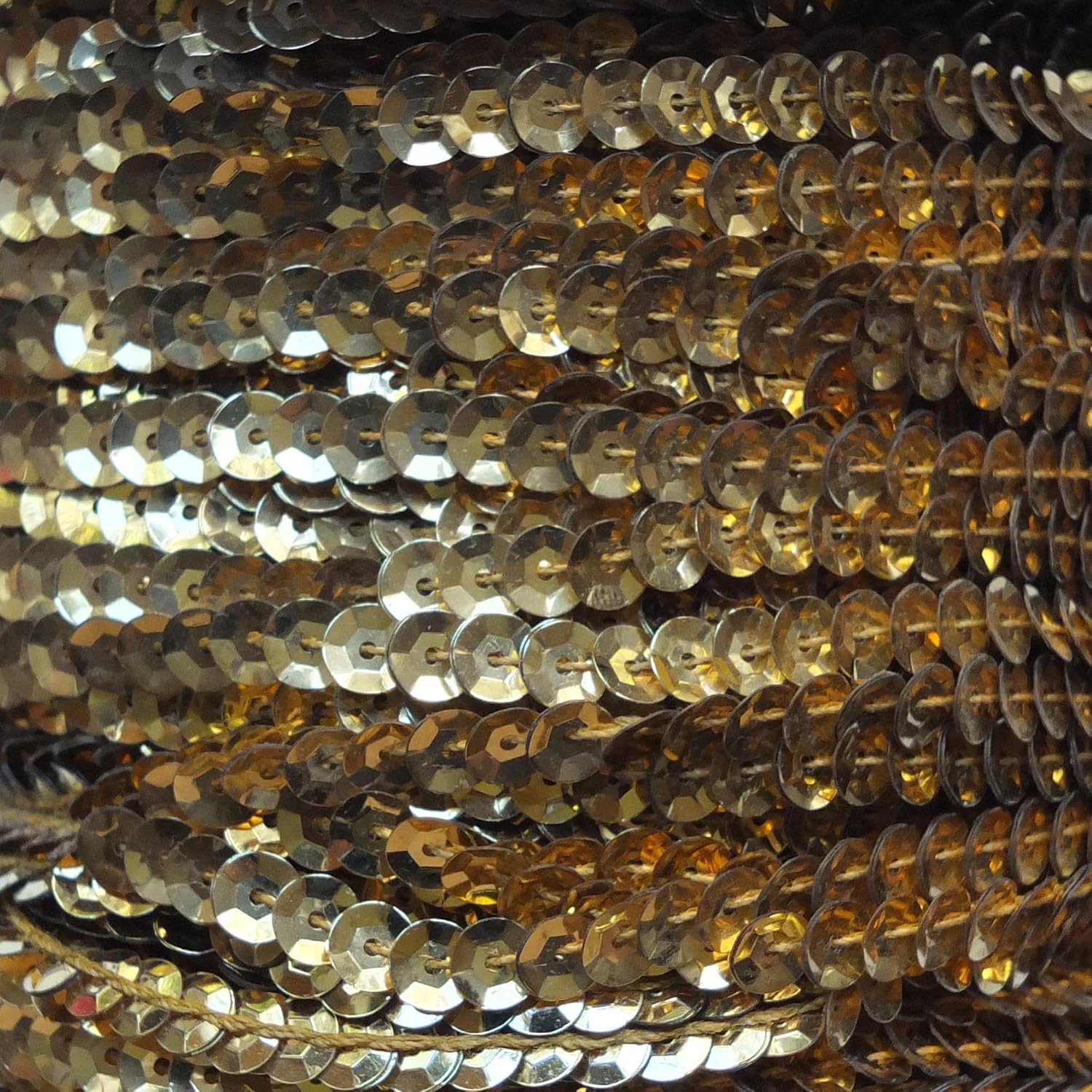Amazon.com: 5mm cup Sequin Trim ~ Metallic Gold ~ Flat, stitched sequin ...