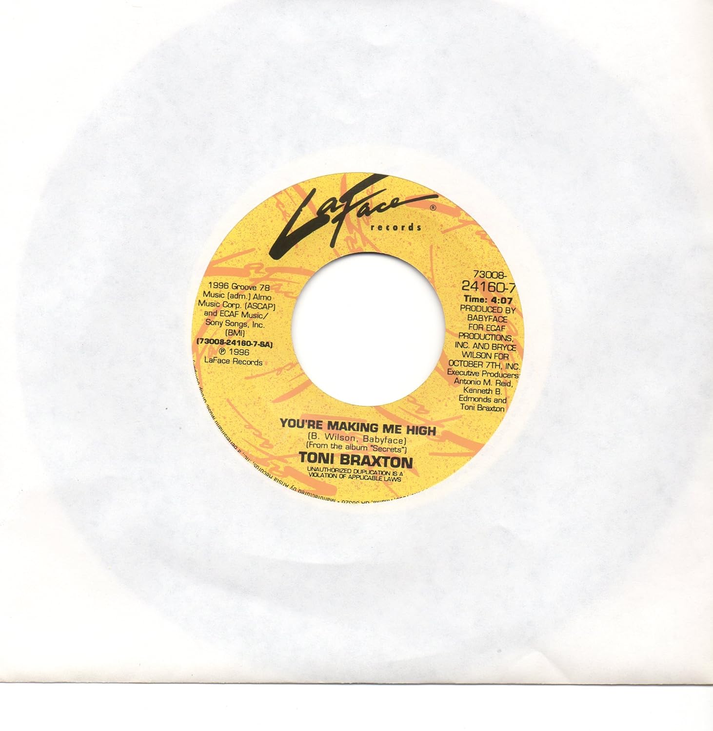 You're Making Me High=b/w= Let It Flow*7" 45rpm Record - Amazon.com Music