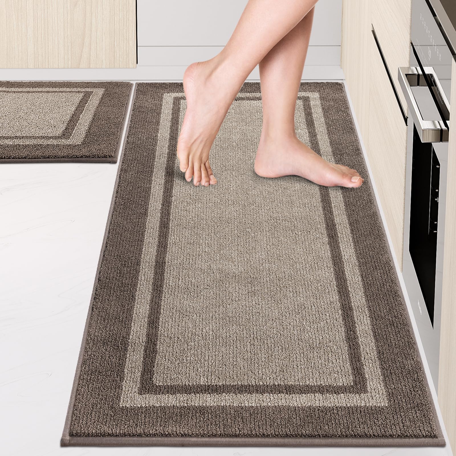 Amazon.com: DOMUSTEX Machine Washable Kitchen Rugs Set of 2, (24" x 36 ...