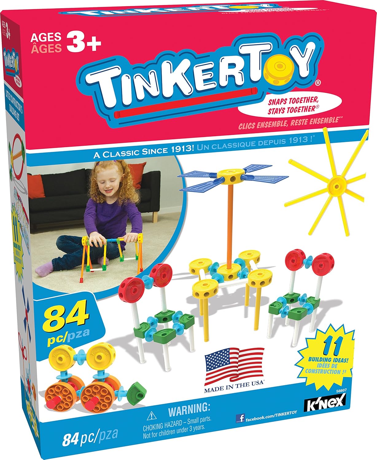 Amazon.com: TINKERTOY – Little Constructor's Building Set – 84 Pieces ...