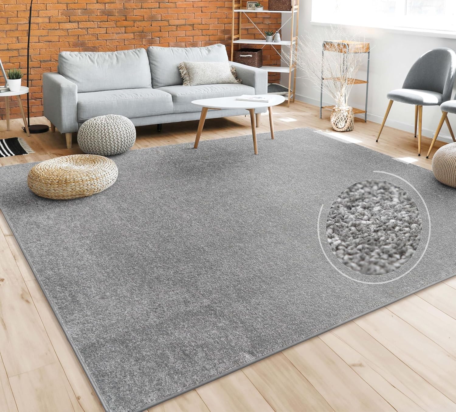 Paco Home Living Room Rug Plain Simple And Modern Short-Pile, Various ...