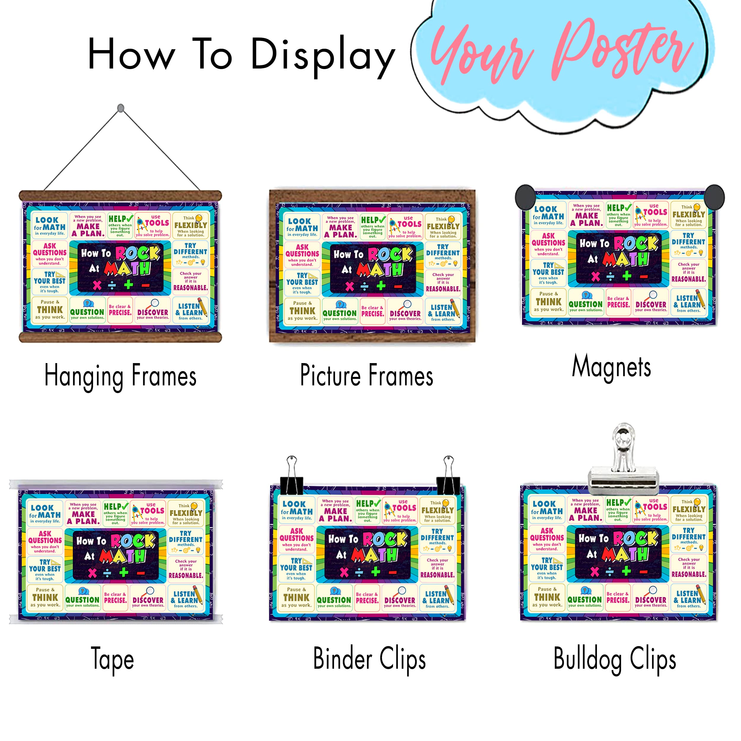 Snapklik.com : ADOGEO How To Rock At Math Poster - Teacher Gift