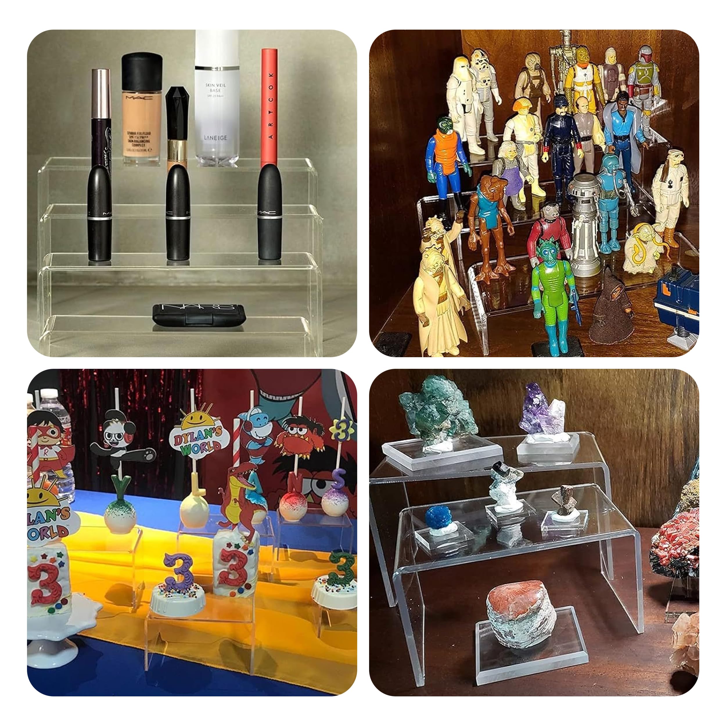 Perfume Stand Organiser Acrylic Riser Action Figure Display Stands - 7 ...