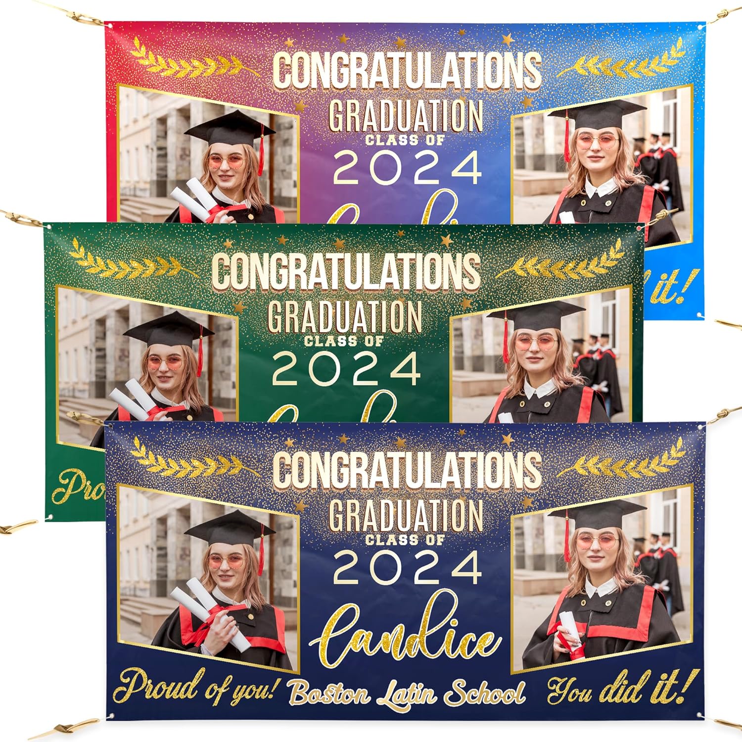 Amazon.com: Custom Graduation Banner Graduation Gifts for Son Daughter ...