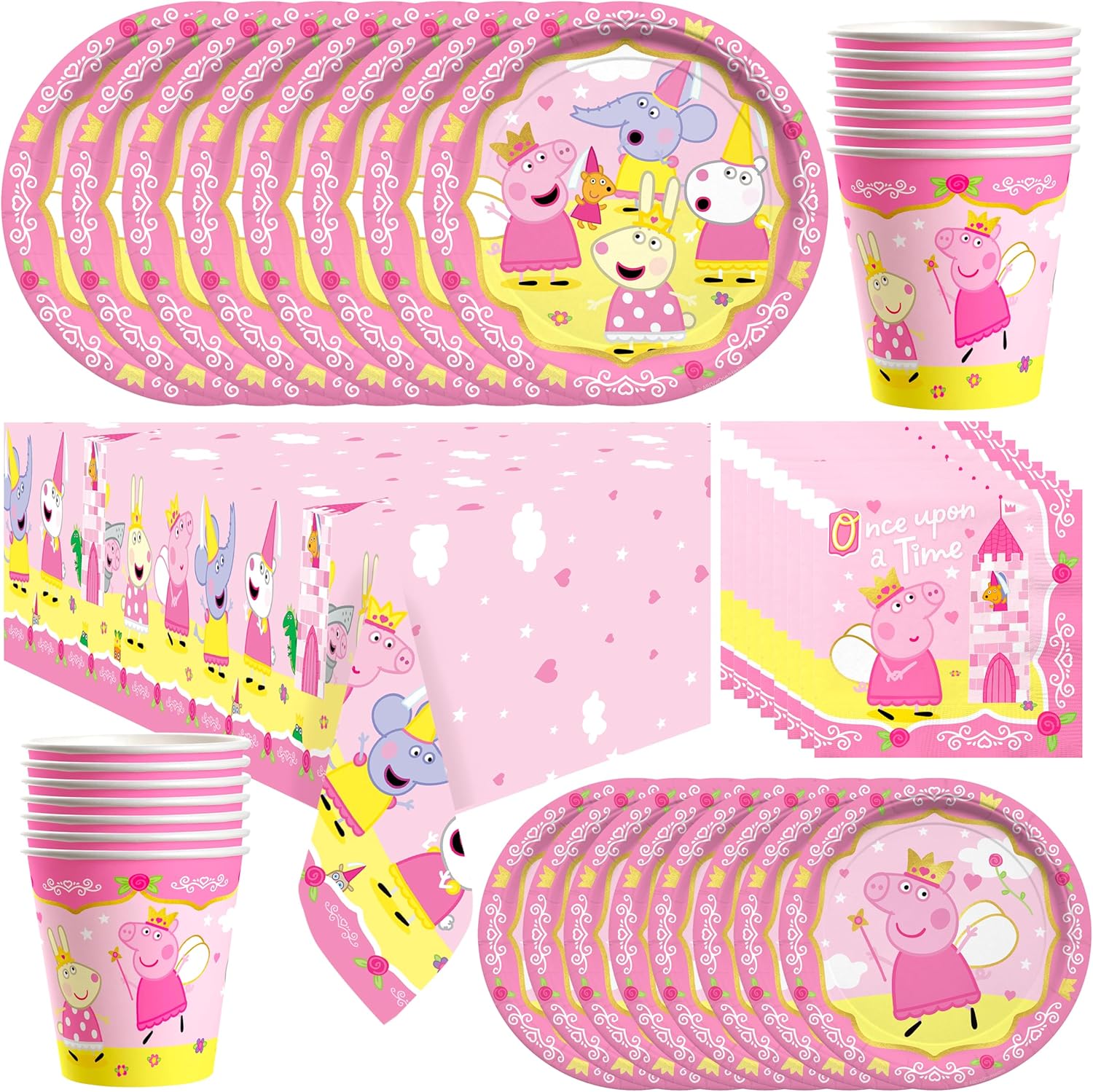 Amazon.com: Treasures Gifted Princess Peppa Pig Birthday Party Supplies ...