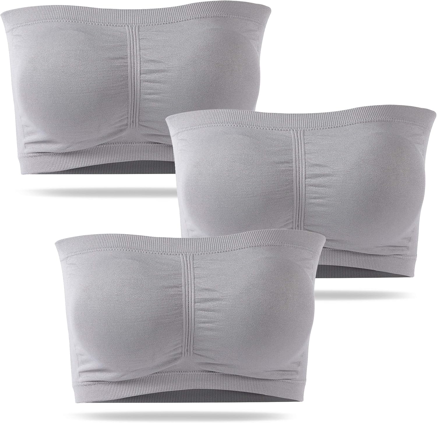 SHETOP Plus Size Bandeau Bra Women's Strapless Bralette Seamless ...