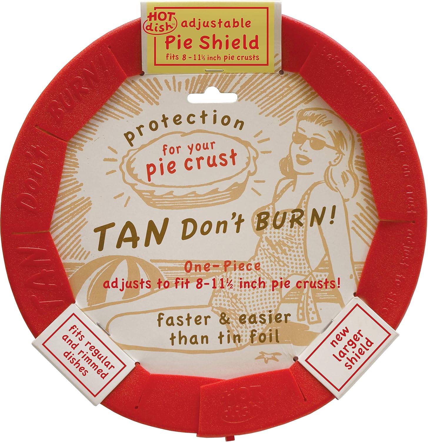 Amazon.com: Talisman Designs Baking Pie Crust Shield Protector Cover ...
