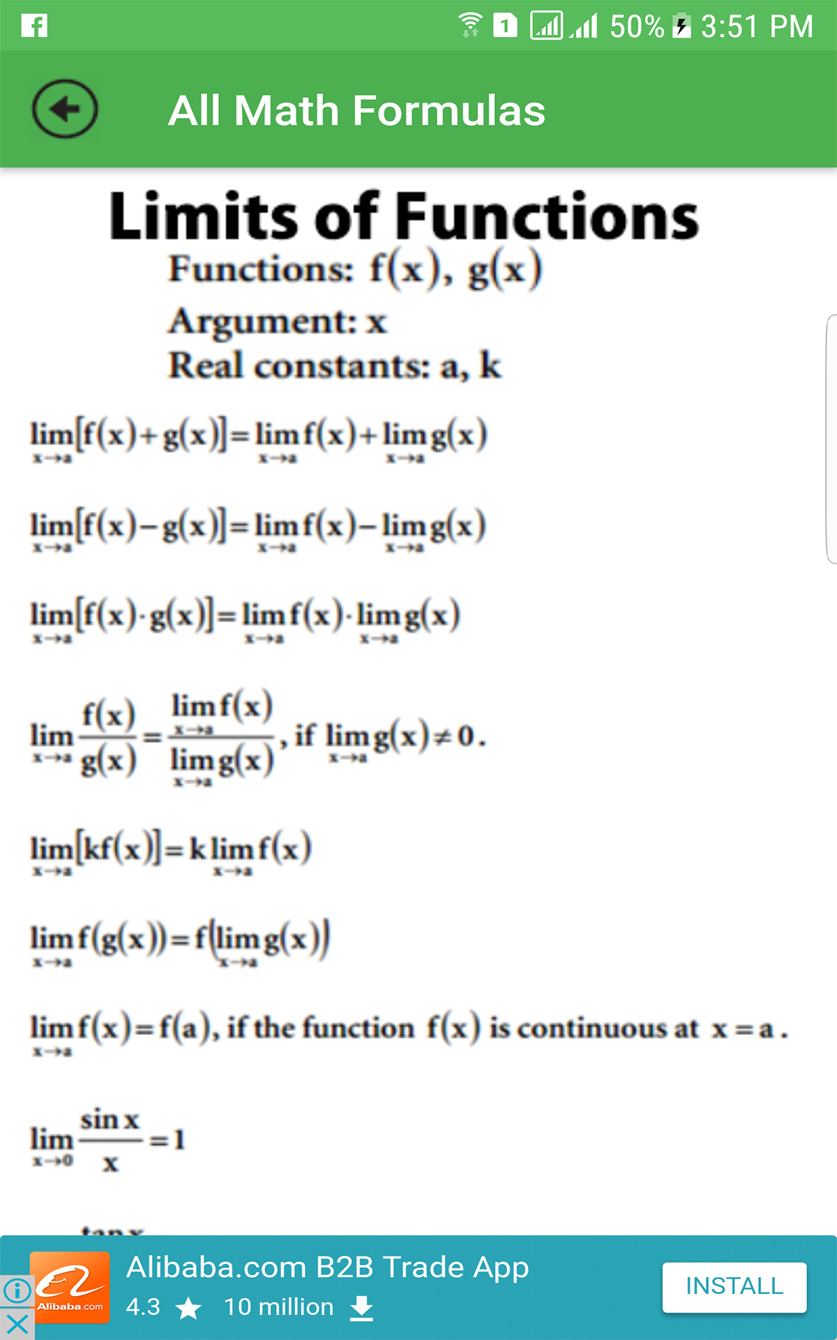 All Math Formulas - App on Amazon Appstore