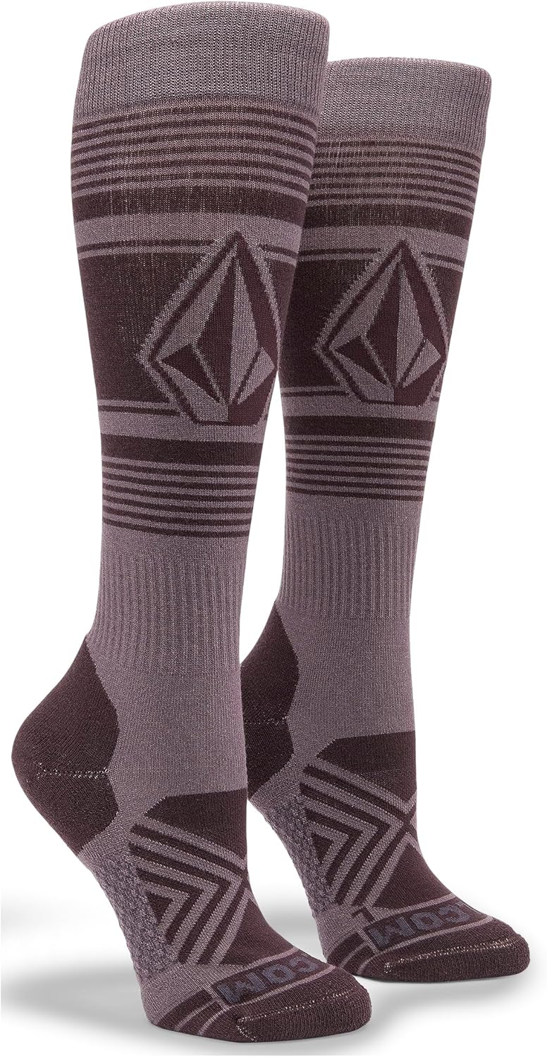 Amazon.com: Volcom Women's Stone Lines OTC Heavyweight Snow Sock ...