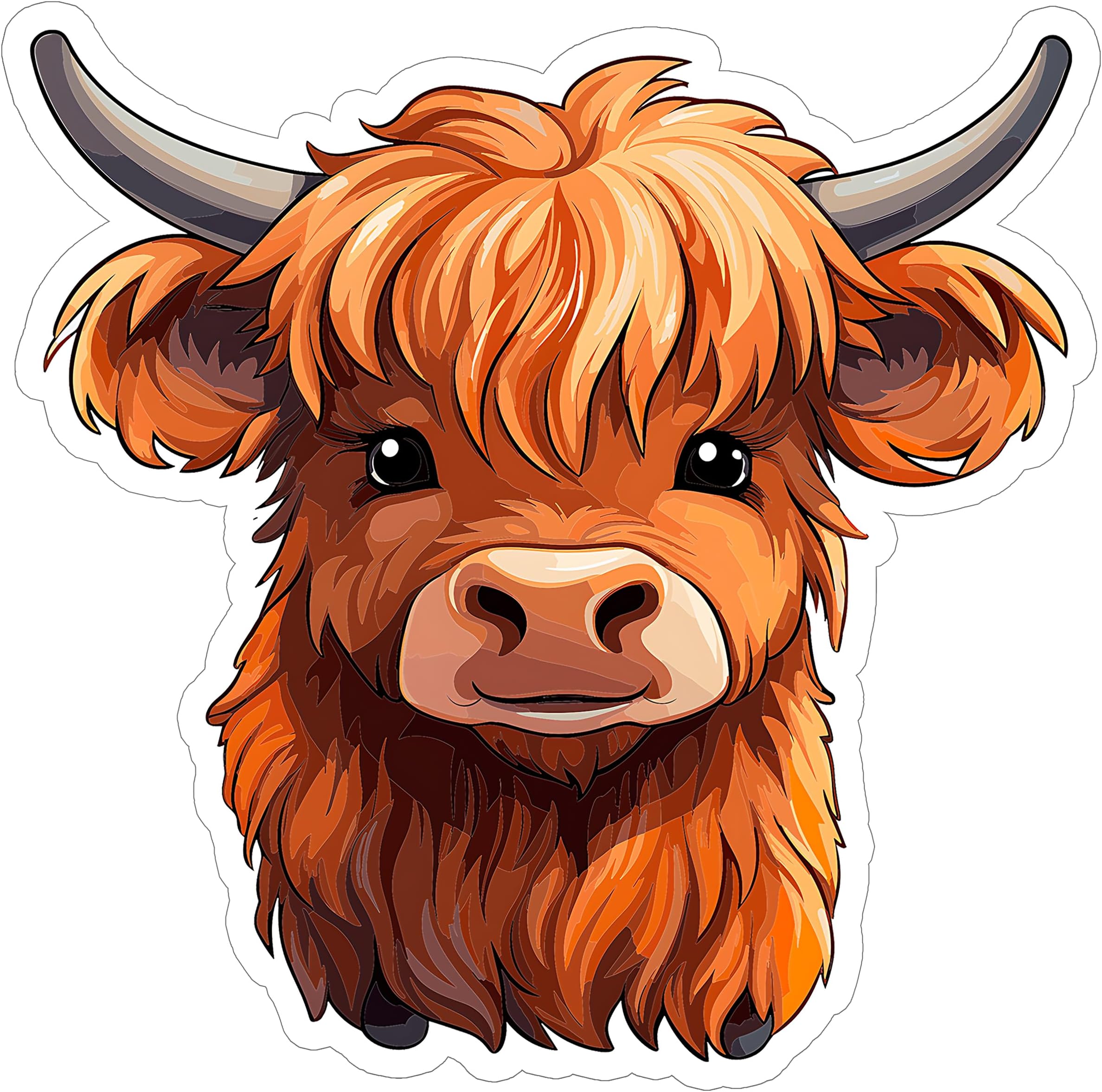 Amazon.com : AnyDesign 480Pcs Highland Cow Stickers 16 Styles ...