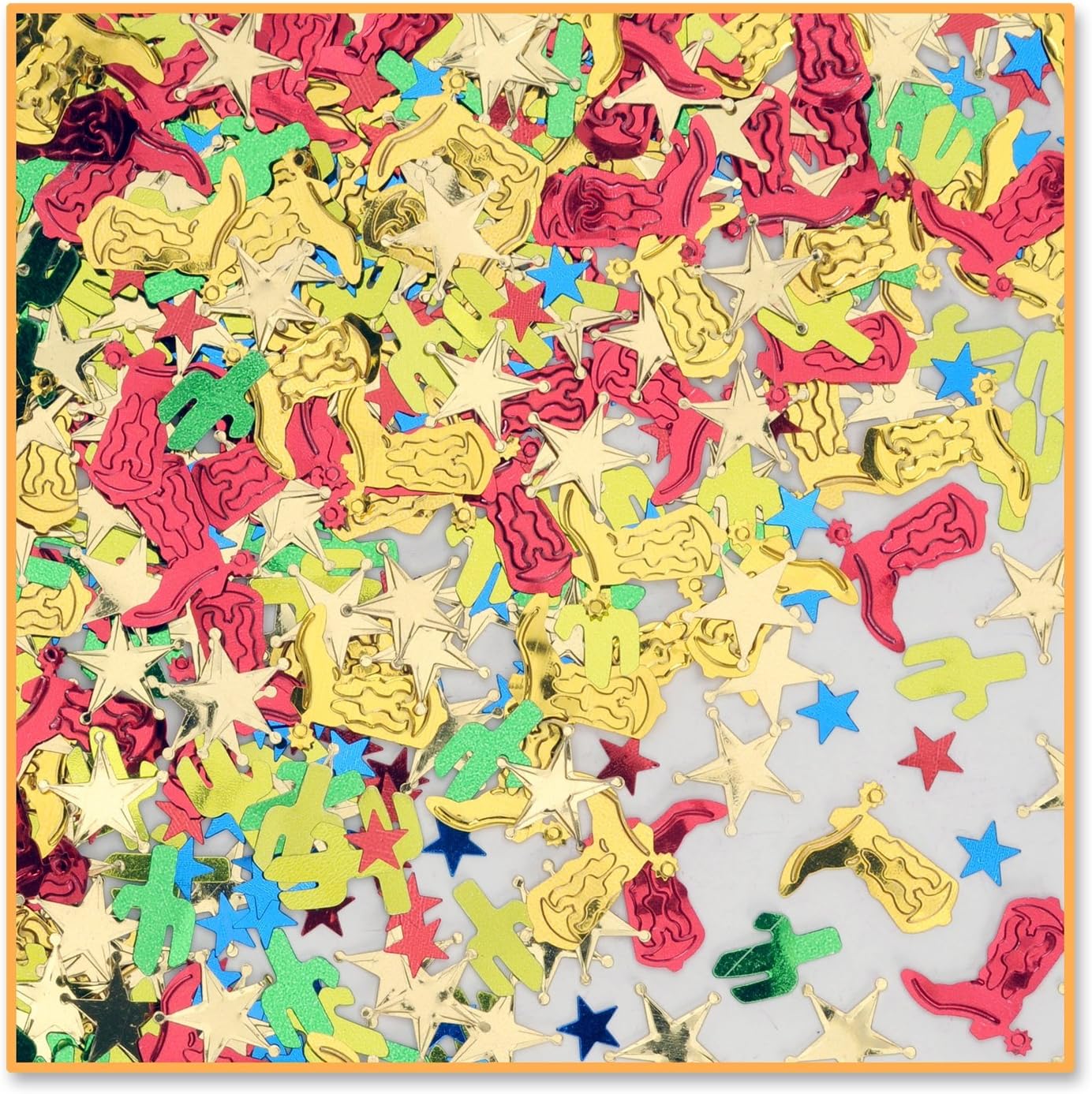 Amazon.com: Beistle Multicolor Western Cutout Plastic Confetti-1 Pack ...