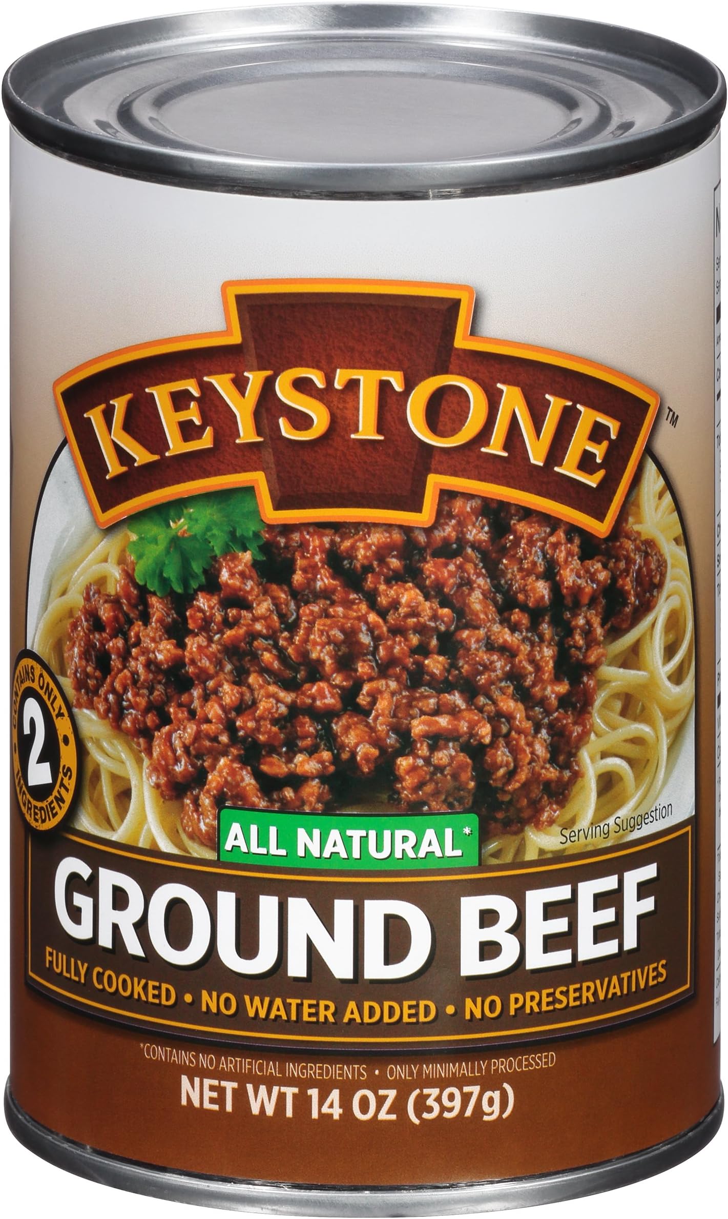 Amazon.com : Keystone All Natural Ground Beef 14 Ounce Long Term ...