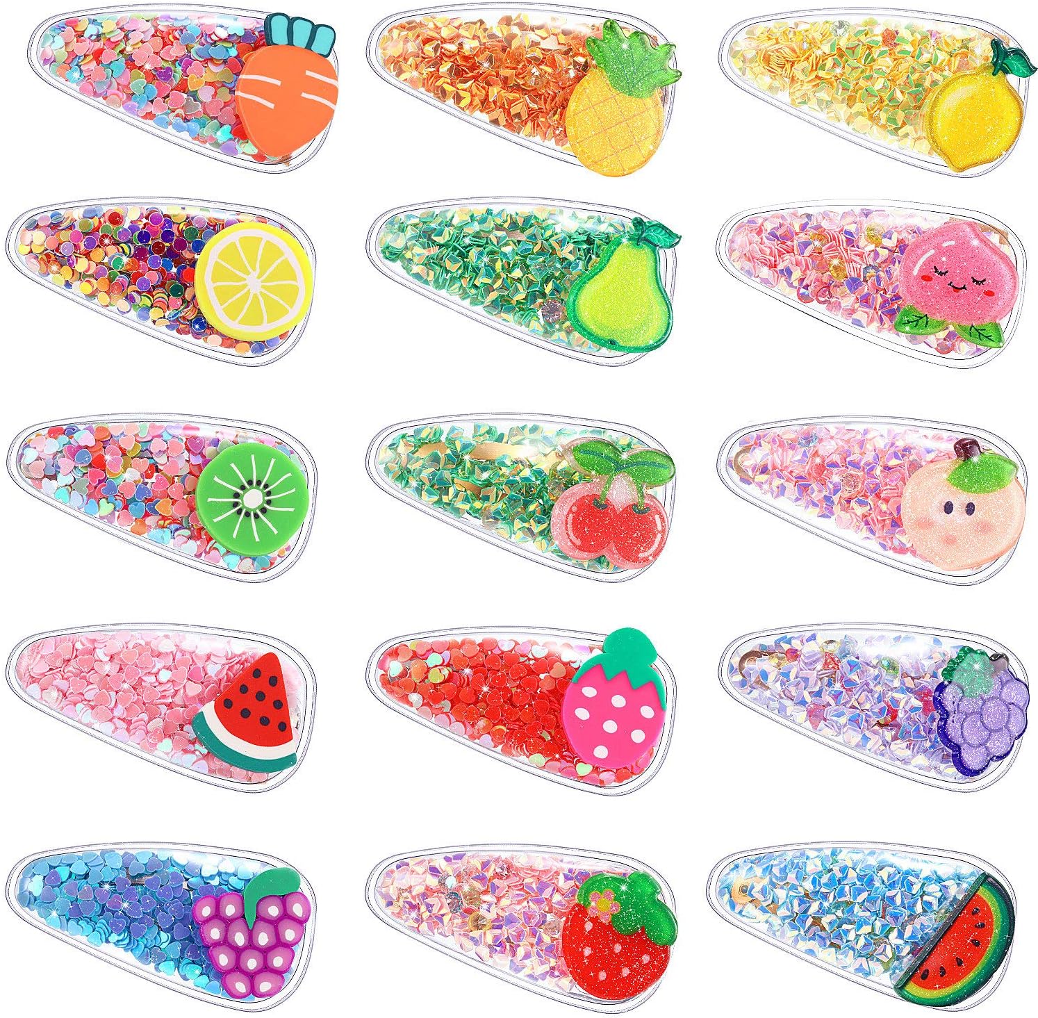 Amazon.com : Fruit and Vegetable Hair Clips Set: 11 Pcs Alligator ...
