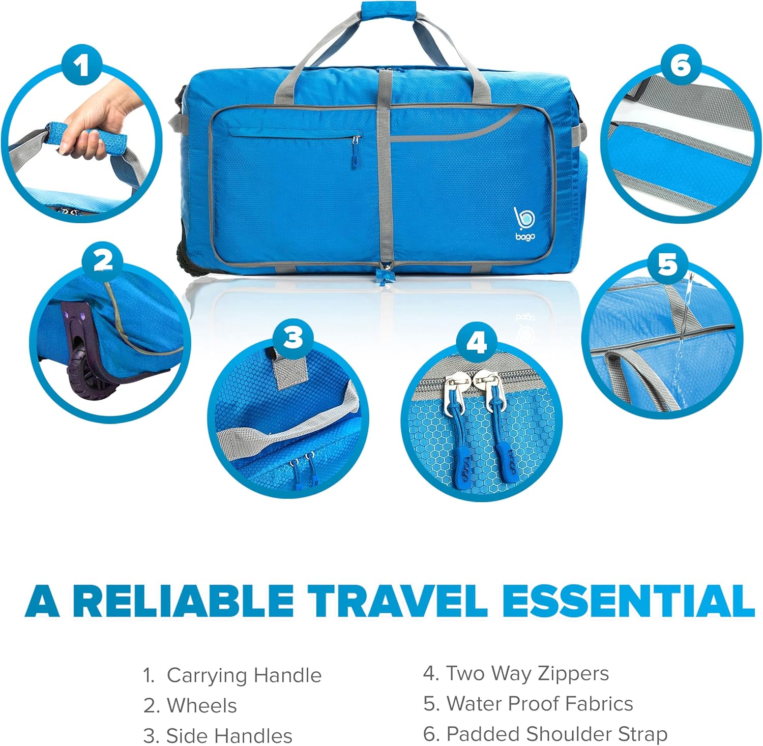 Bago 30 100L Rolling Duffle Bag - Waterproof Philippines | Ubuy