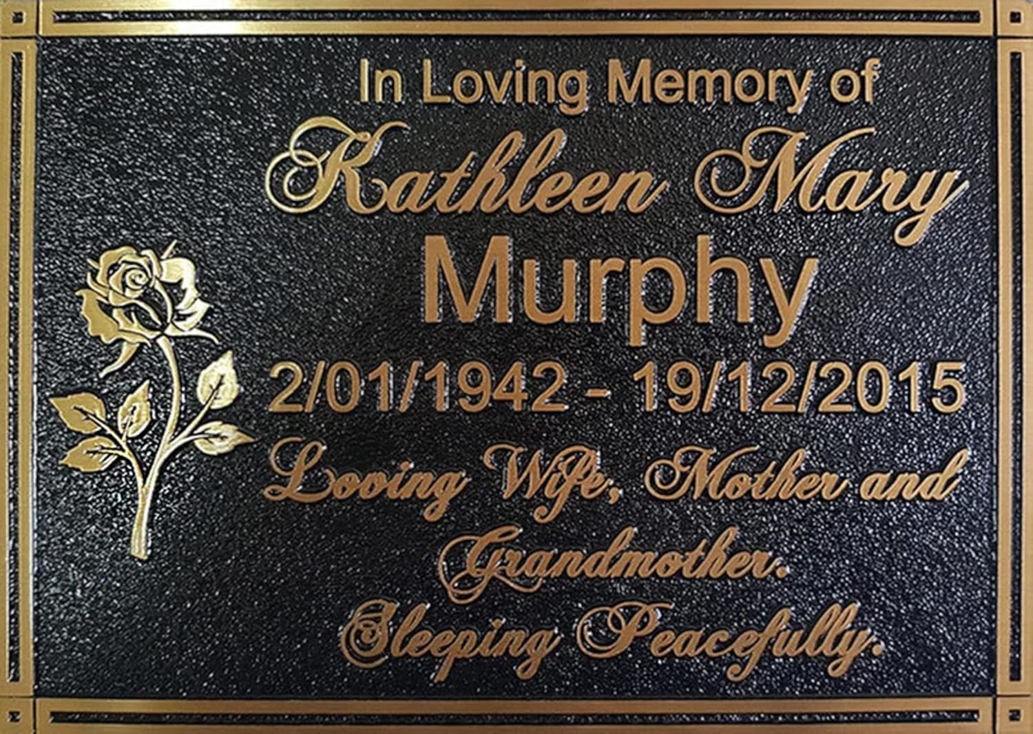 Amazon.com: SamStar Custom Colour Memorial Brass Plaques| Custom Size ...