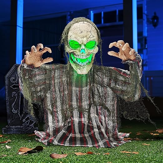 Amazon.com : JOYIN Halloween Animatronics Decorations Outdoor, Animated ...