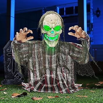 Amazon.com : JOYIN Halloween Animatronics Decorations Outdoor, Animated ...