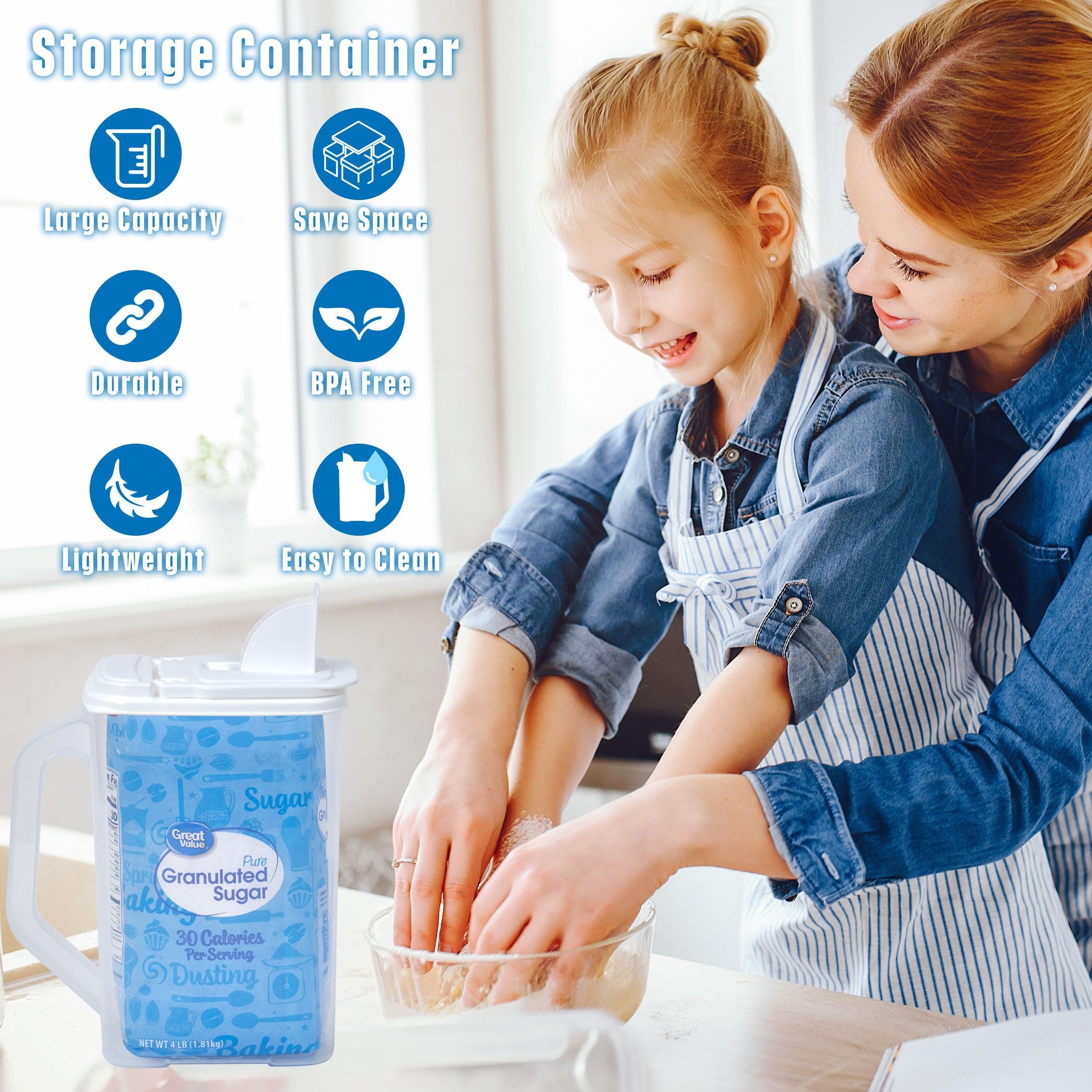 Snapklik.com : Kitchen Pantry Container - Easy Grip Handle For Mess ...