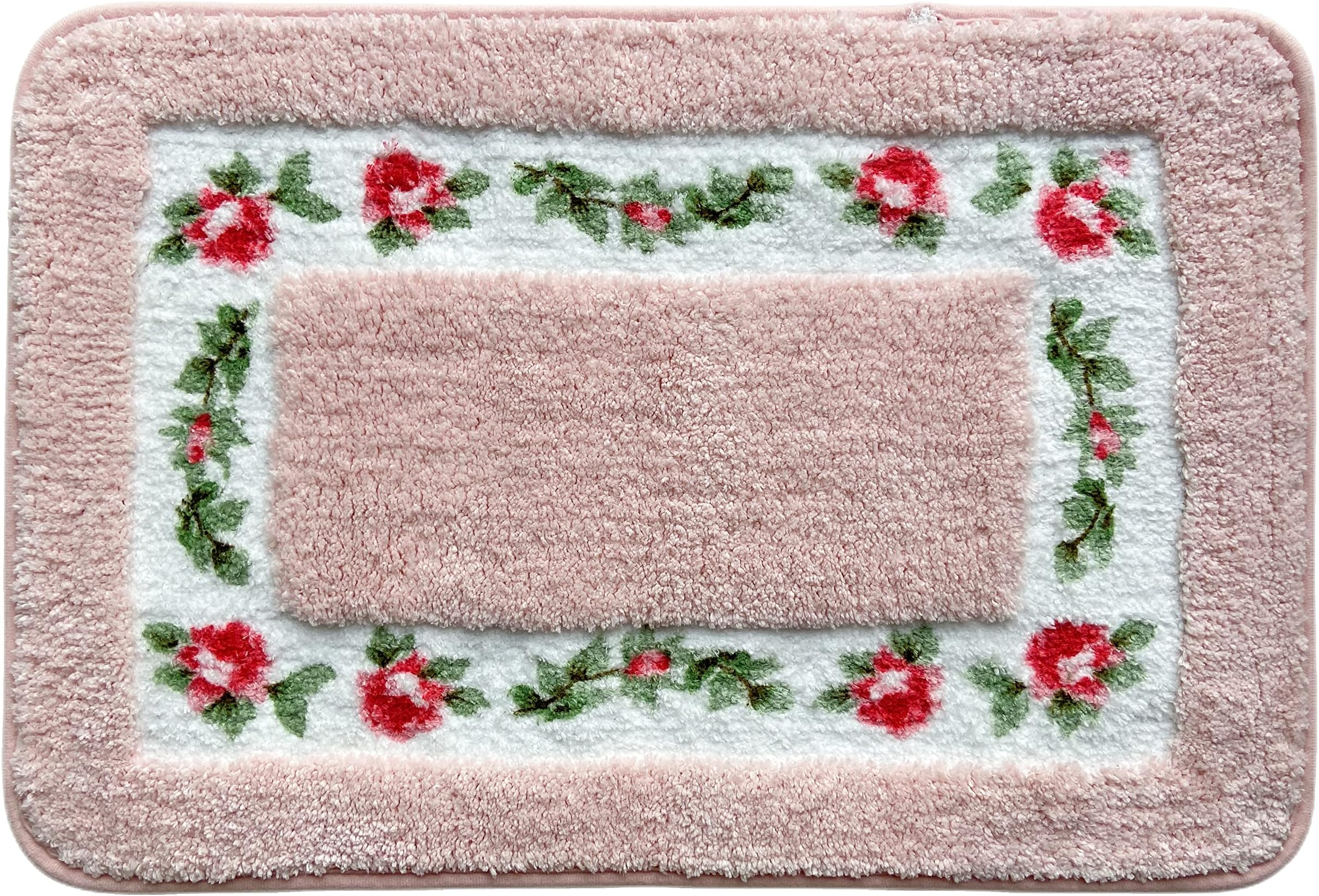 Amazon.com: Shabby Chic Rose Shabby Chic Pink Rose Bath Mats Non-Slip ...