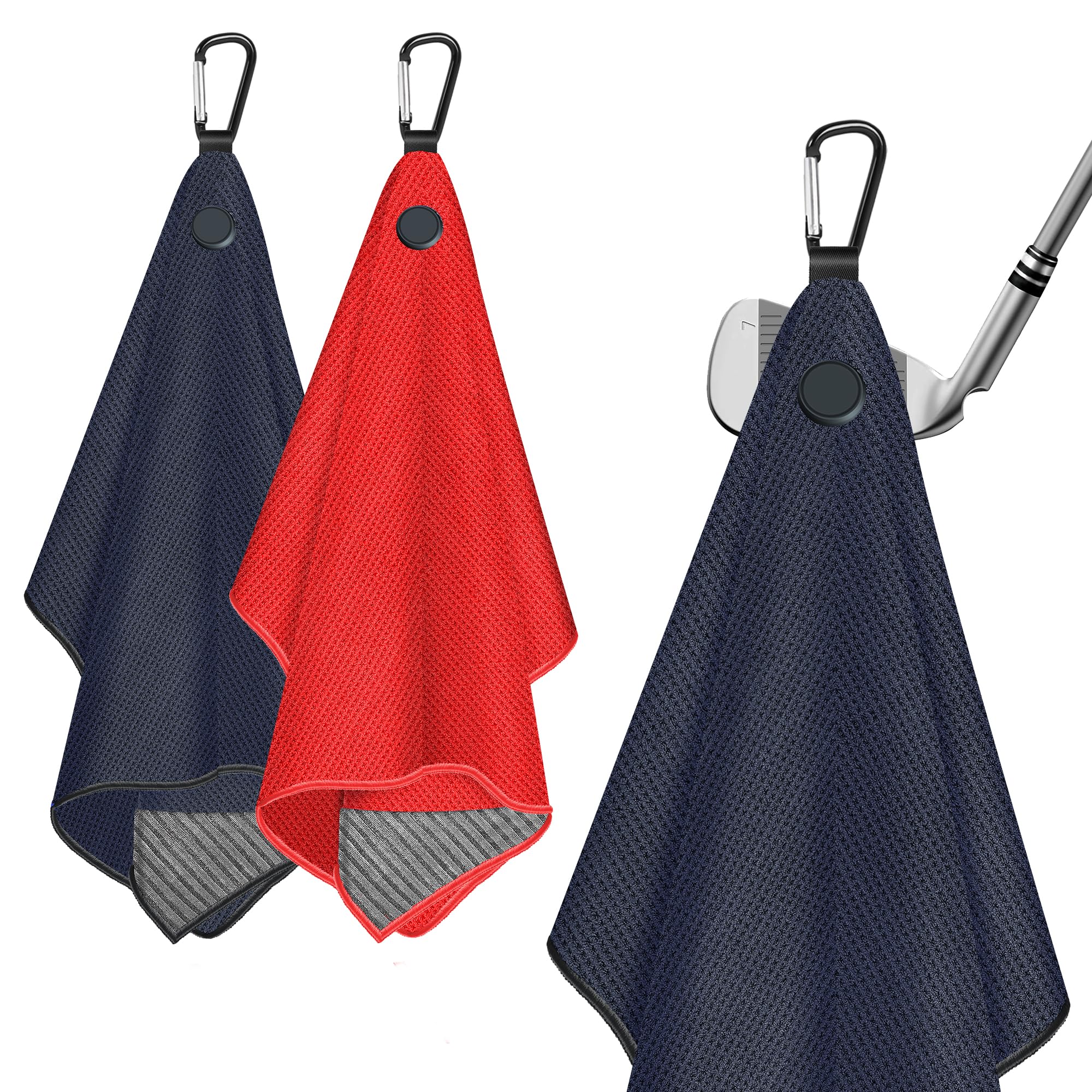 Amazon.com: DESELL 2 Pack Magnetic Golf Towel, Golf Towels with ...