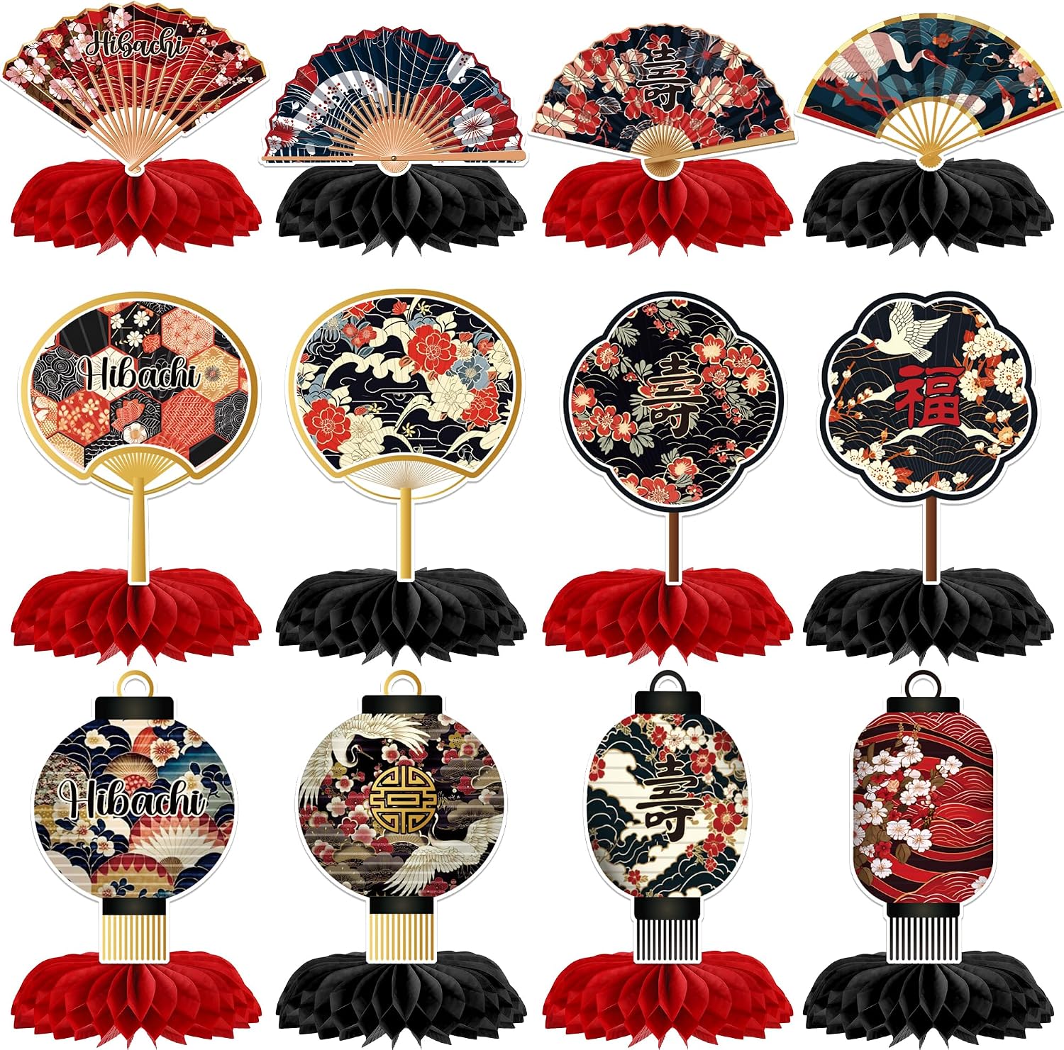 Amazon.com: VorkiVecKi Hibachi Birthday Party Decorations - 12 Pcs ...