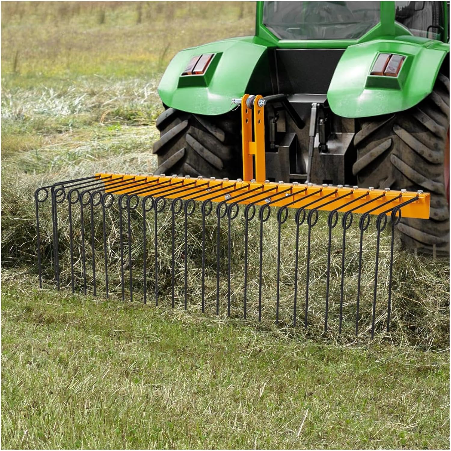 Amazon.com : 60 Inch Pine Straw Rake, 3 Point Hitch Landscape Rake for ...