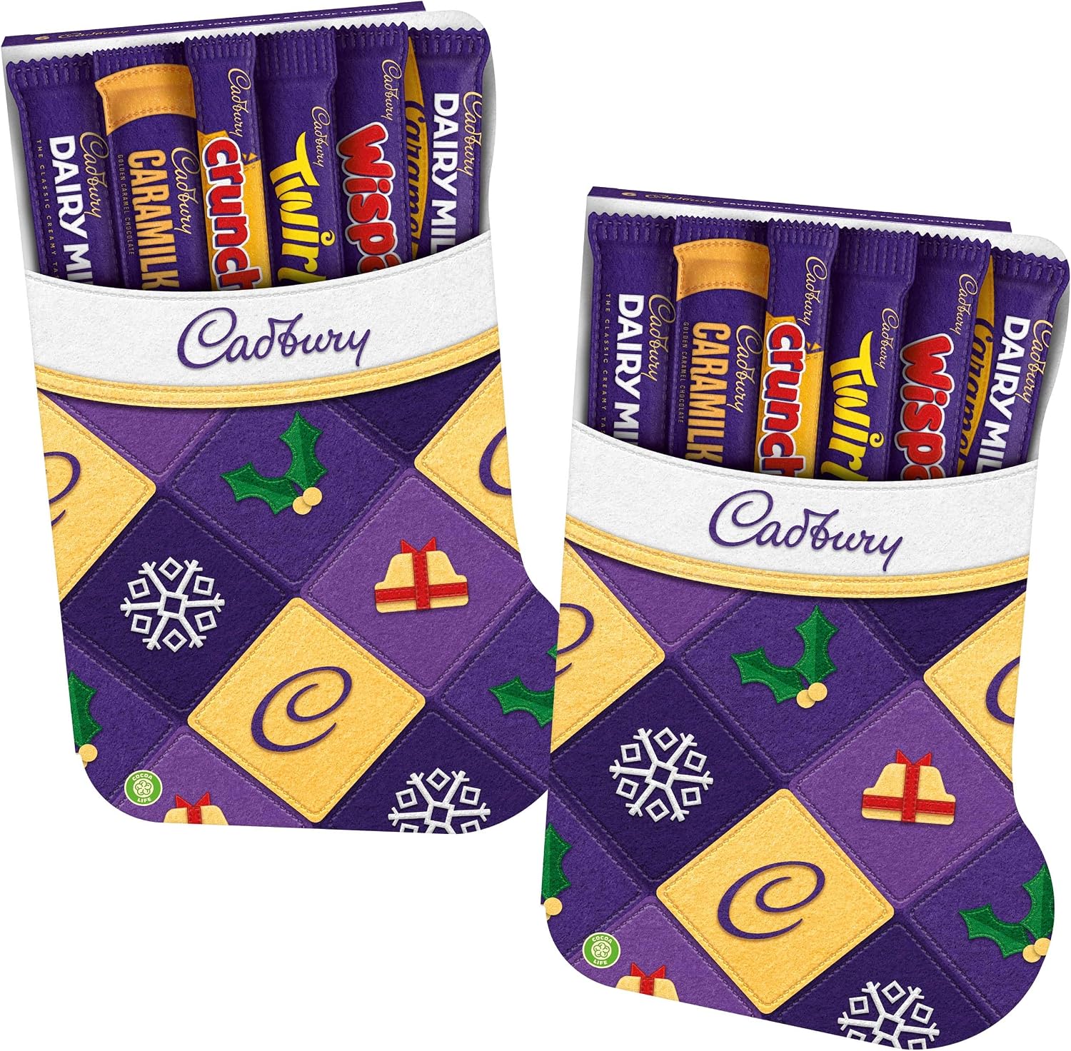 Cadbury Christmas Chocolate Selection Box Stockings 174g Bundle of 2 ...