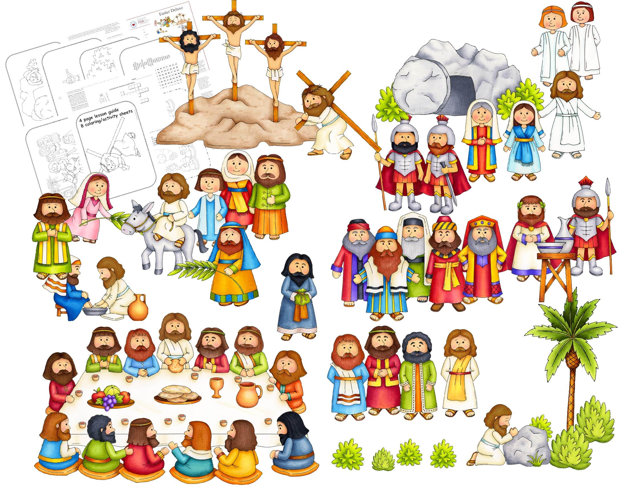 Easter Deluxe Felt Set For Bible Flannel Board Stories 42 | Desertcart ...