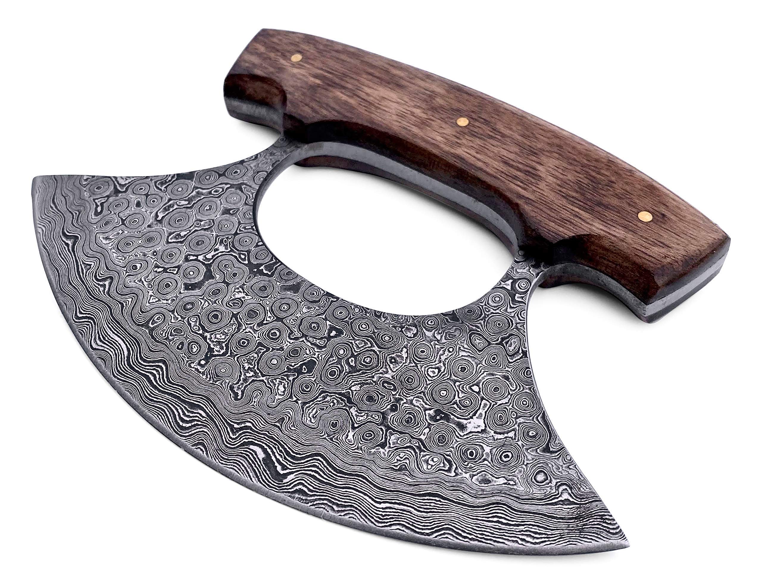 Buy Handmade Traditional Ulu with Damascus Steel Blade, Custom Handle ...