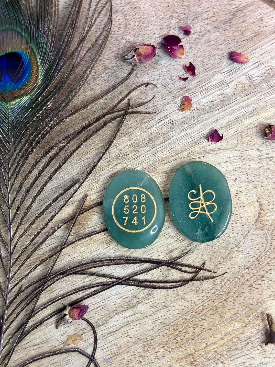 Pre-Energized Natural Green Jade Zibu Symbol Money Magnet Coin for ...