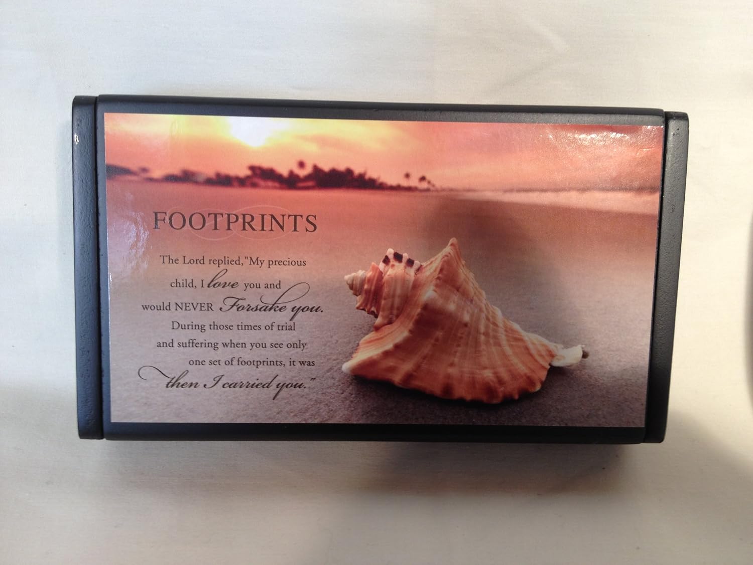 Amazon.com: Footprints Keepsake Box in Black : Home & Kitchen