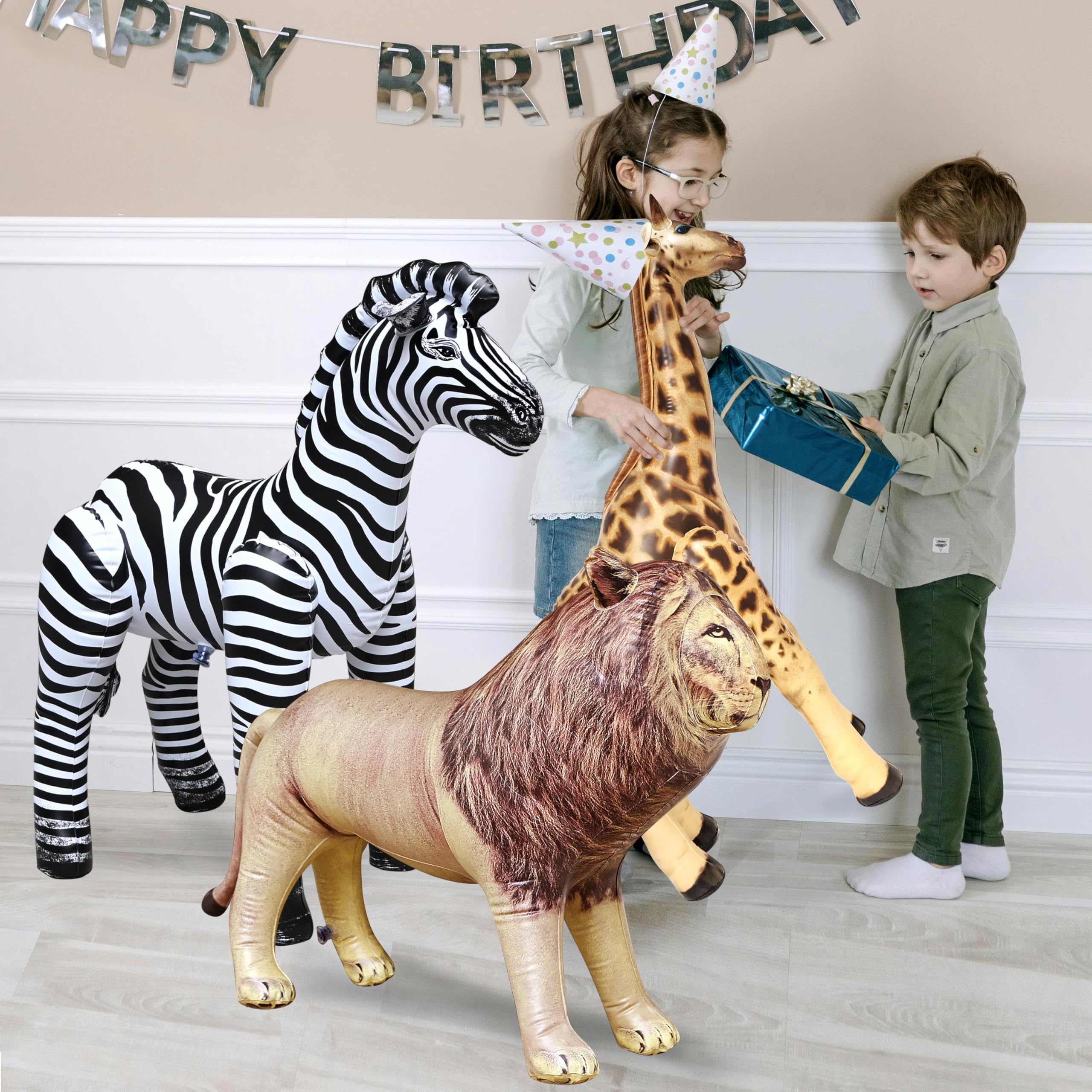 Snapklik.com : Jet Creations 3 Pack Giraffe Zebra Lion Safari Great For ...
