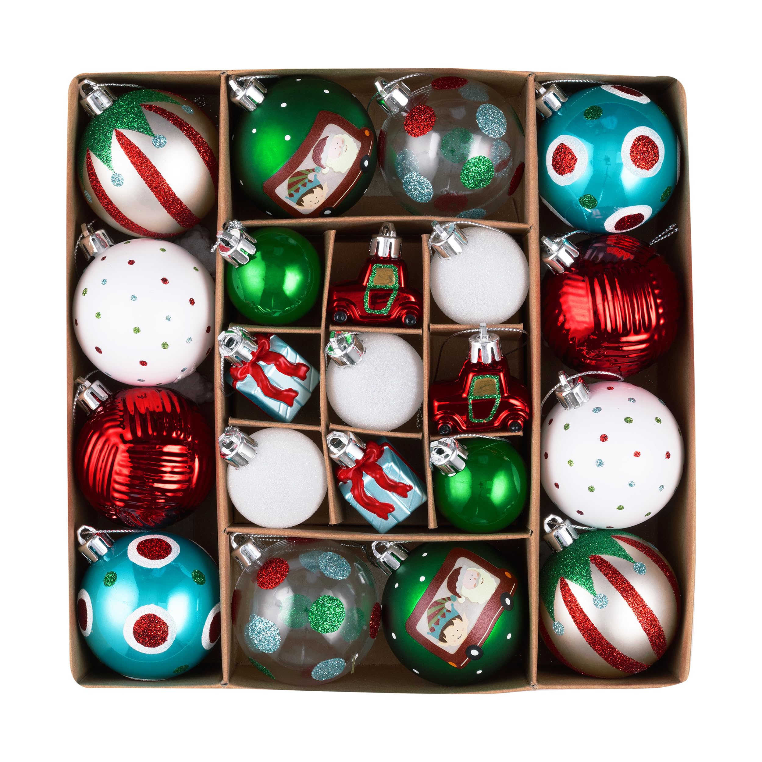 Amazon.com: DecorbyHannah Christmas Ornaments Decorations,21ct Red ...