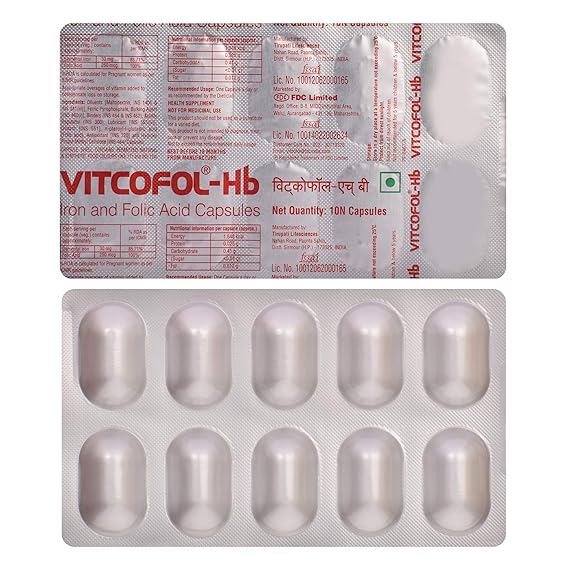 Vitcofol-Hb - Blister Pack of 10 Capsules : Amazon.in: Health ...