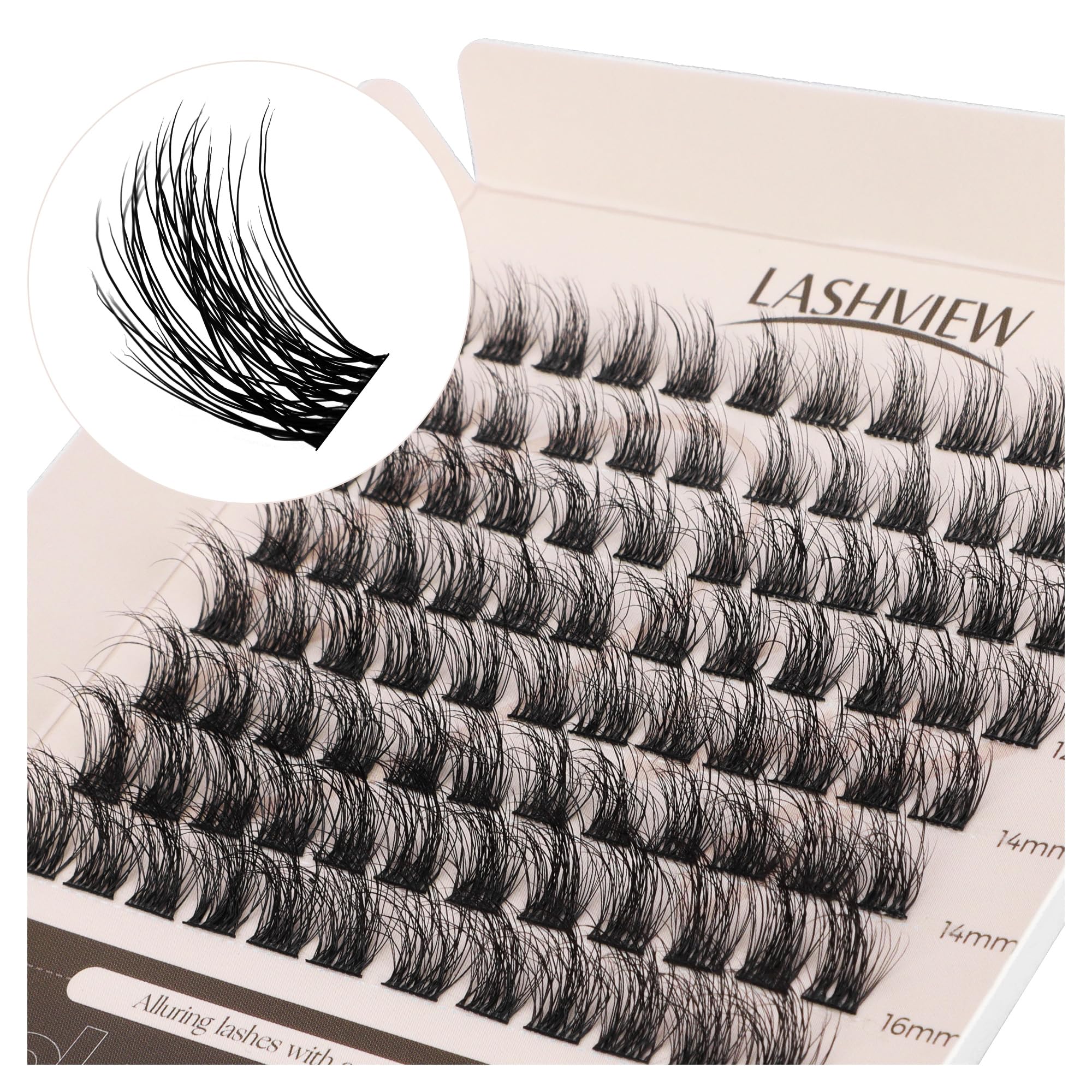 LASHVIEW Cluster Lashes Wispy Cluster Eyelash Extensions 3D DIY Lash ...