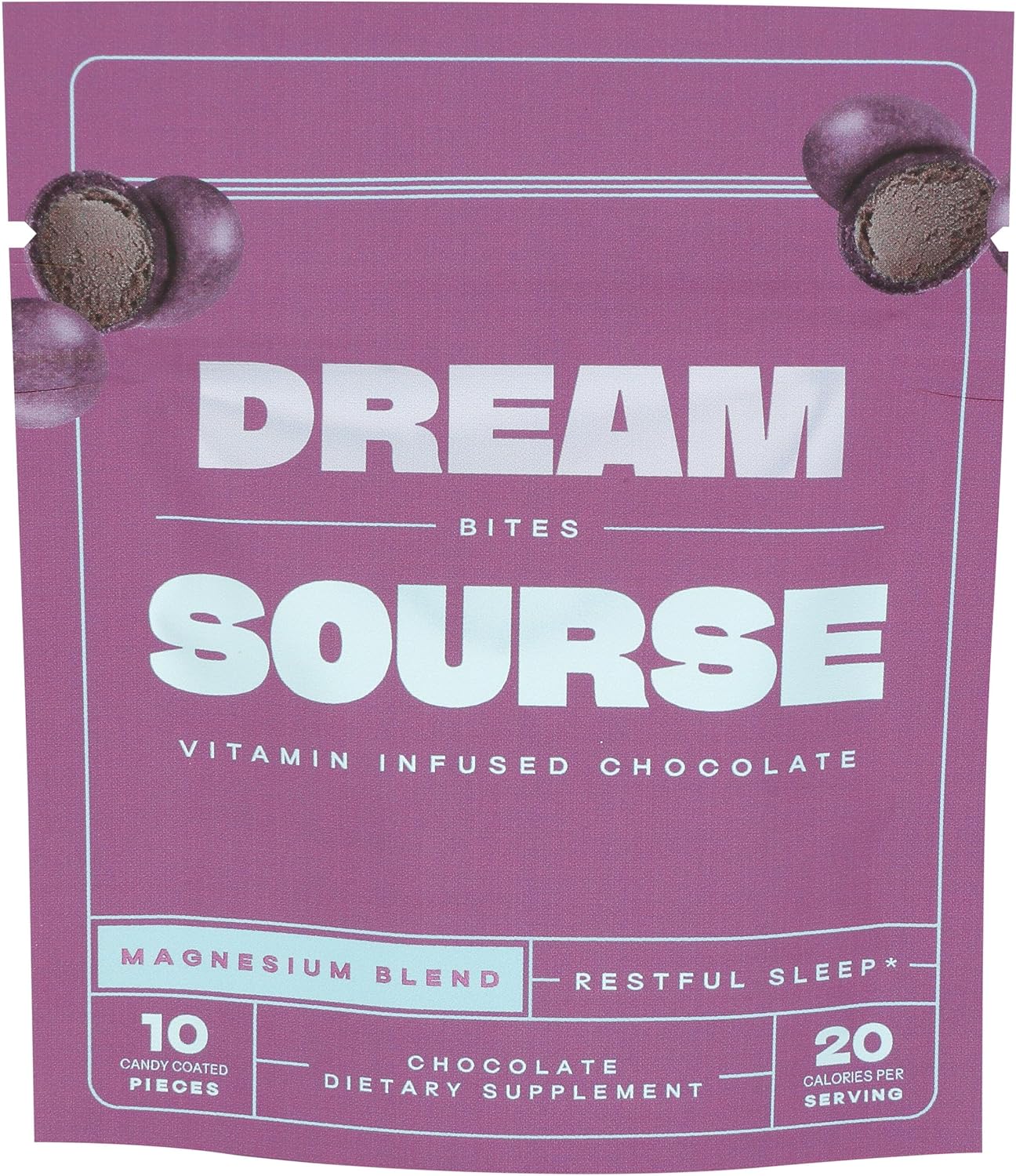 Amazon.com: Sourse Magnesium Blend Chocolate Dream Bites, 10 CT ...