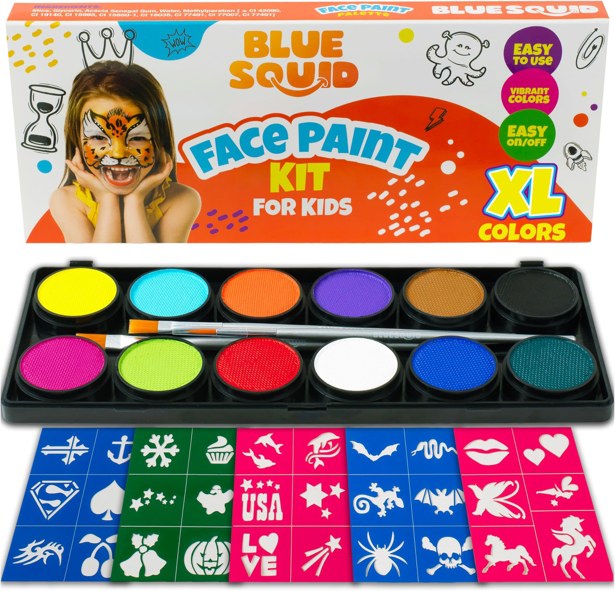 Amazon.com: Natural Earth Paint's | Natural Face Paint Kit | 6 Colors ...