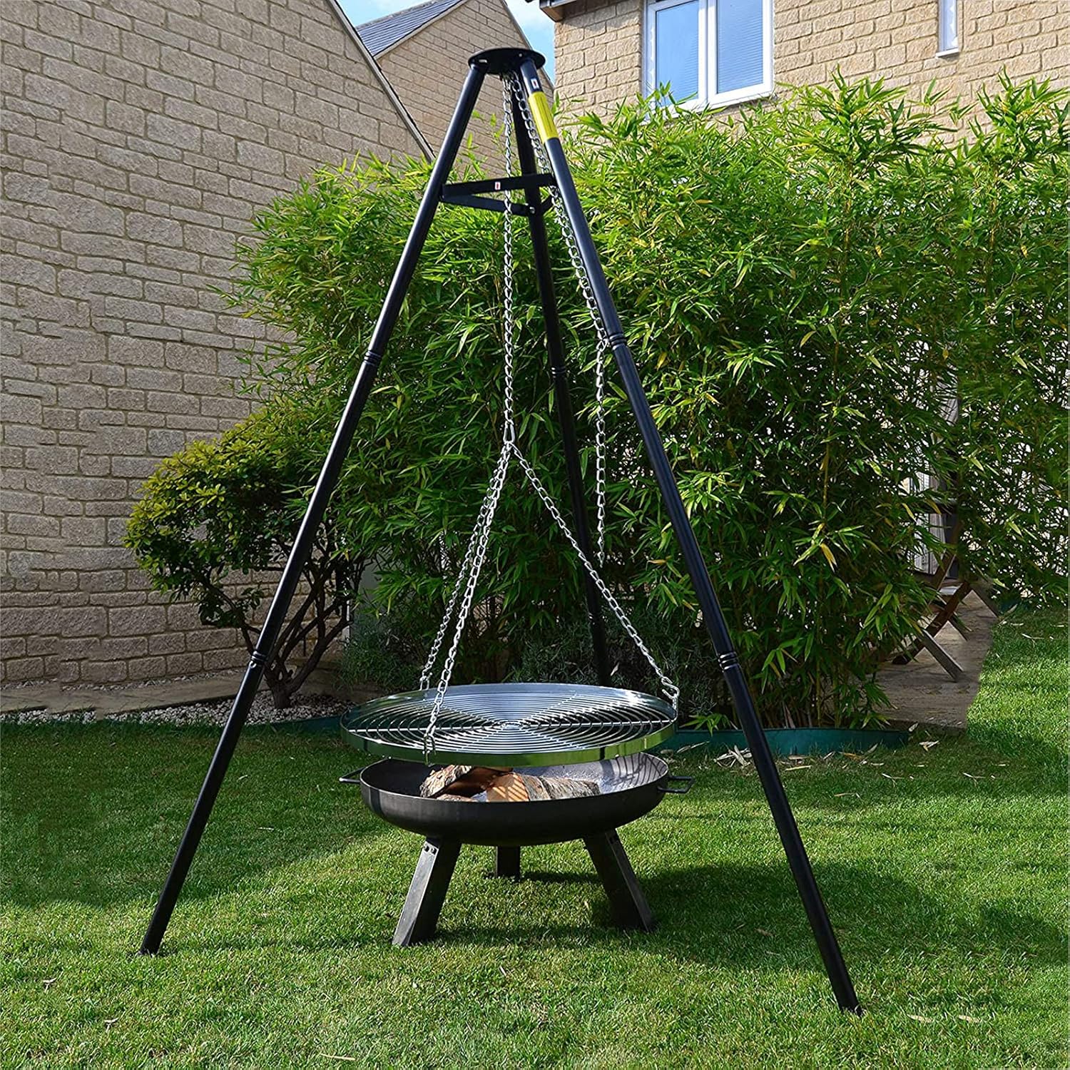 Amazon.com: GKTF Camping Fire Pit Portable, Outdoor Height-Adjustable ...