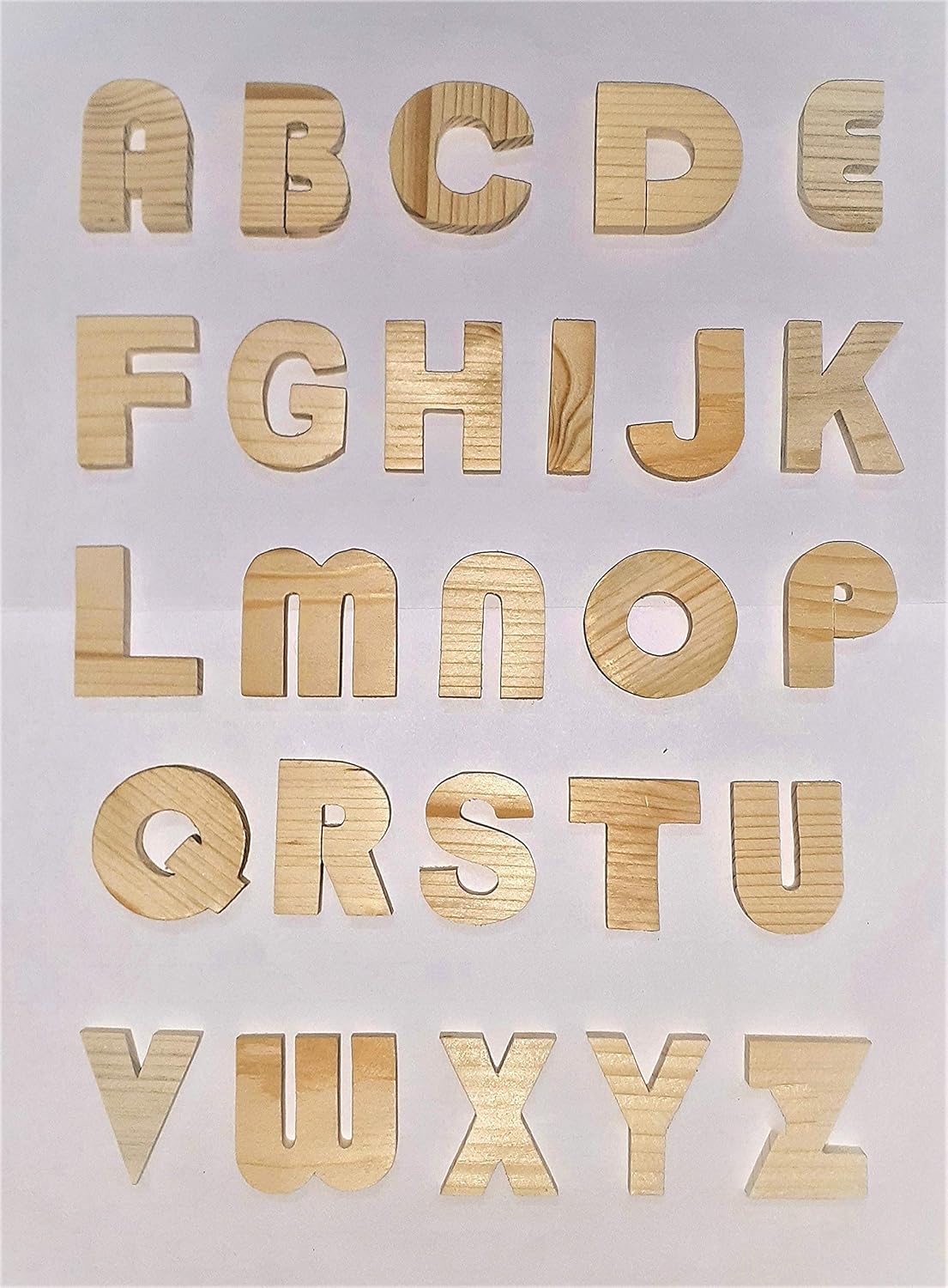 Wooden Alphabets Set ABCD - 26 Letters Multi Purpose : Amazon.in ...
