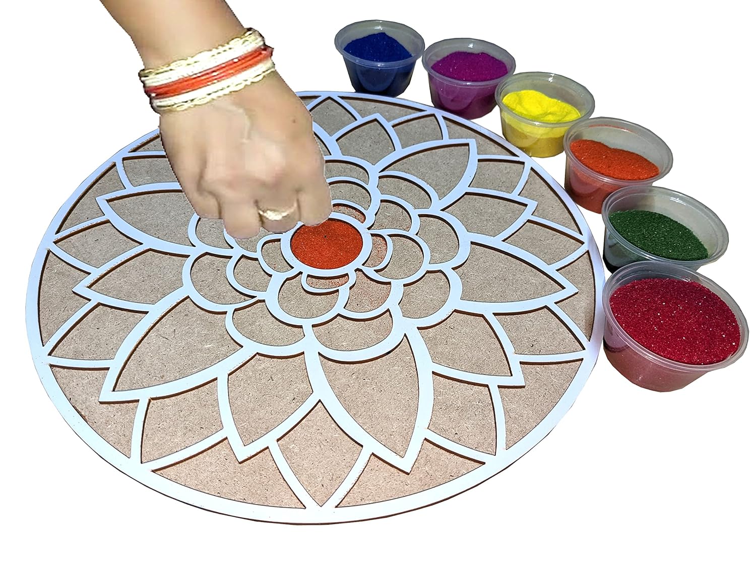 Buy StepsToDo Reusable Portable Rangoli Template Mat. Readymade Rangoli ...