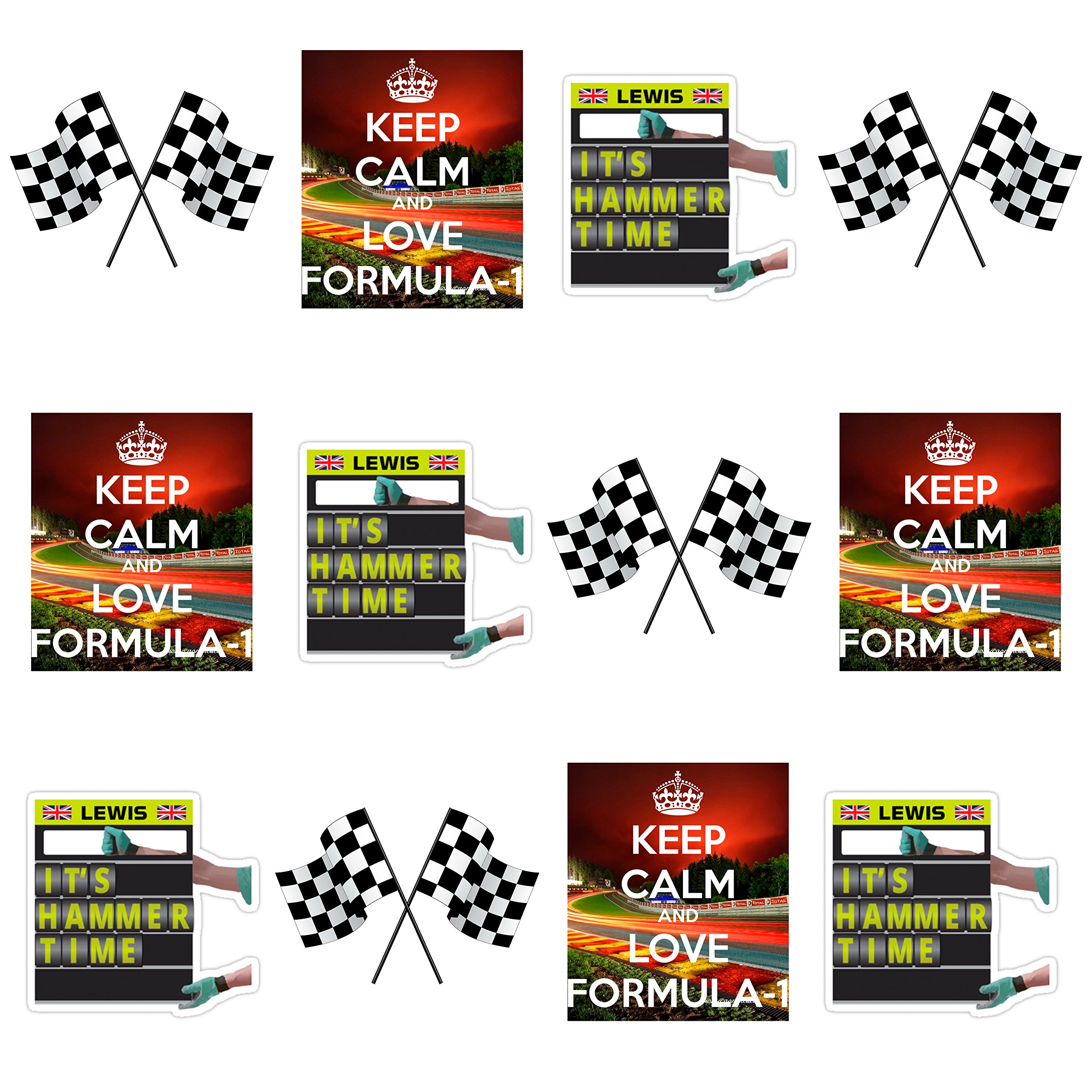 Ak Giftshoppre Cut Formula 1 Themed Edible Cupcake Toppers Cake ...