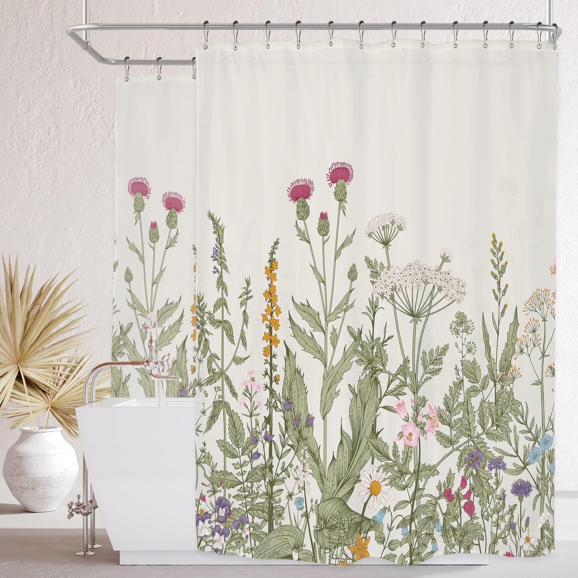Amazon.com: zokyer Clawfoot Tub Shower Curtain All Wrap Around 180x70 ...