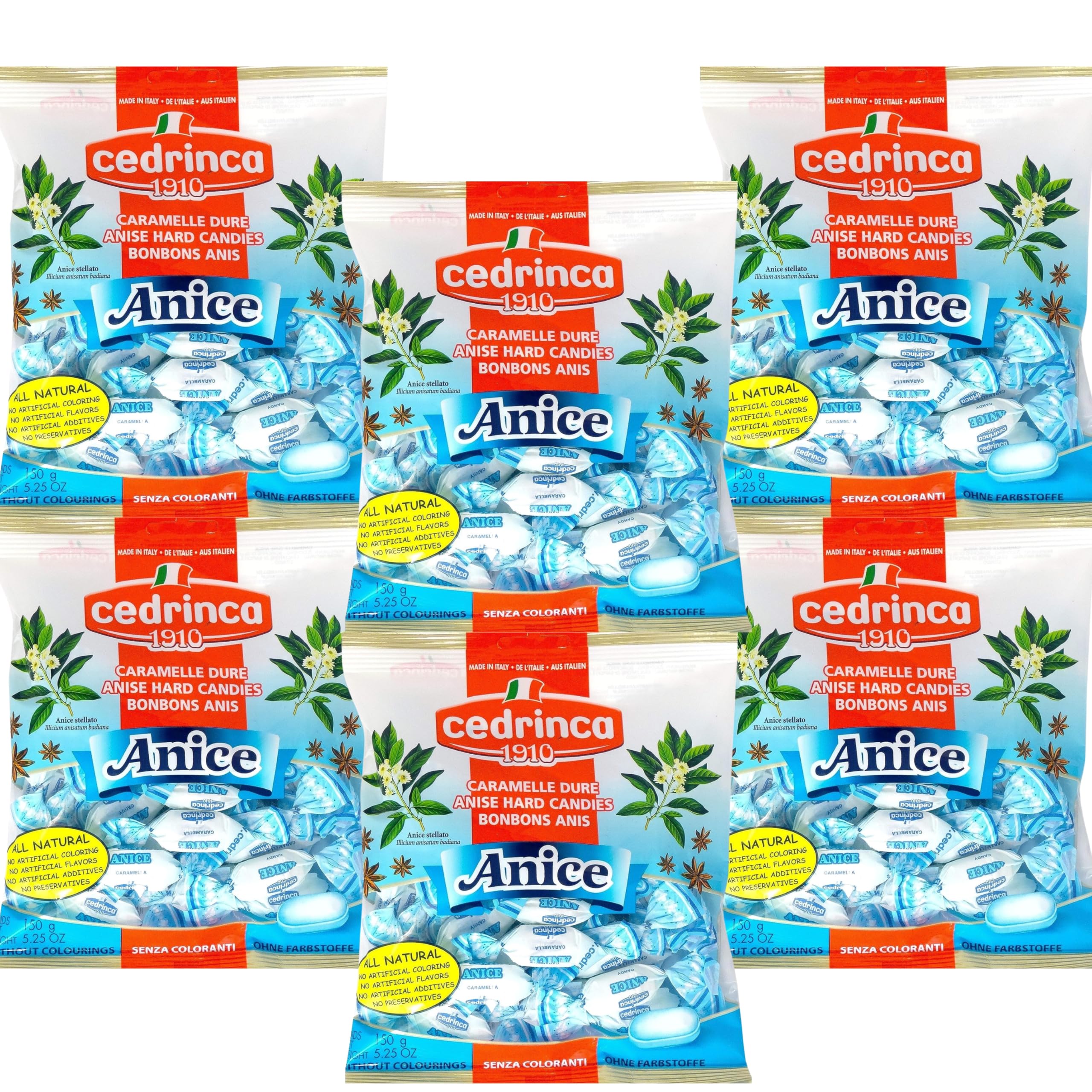 Amazon.com : Cedrinca 1910 Anise Italian Candy from Anice 5.25 oz ...