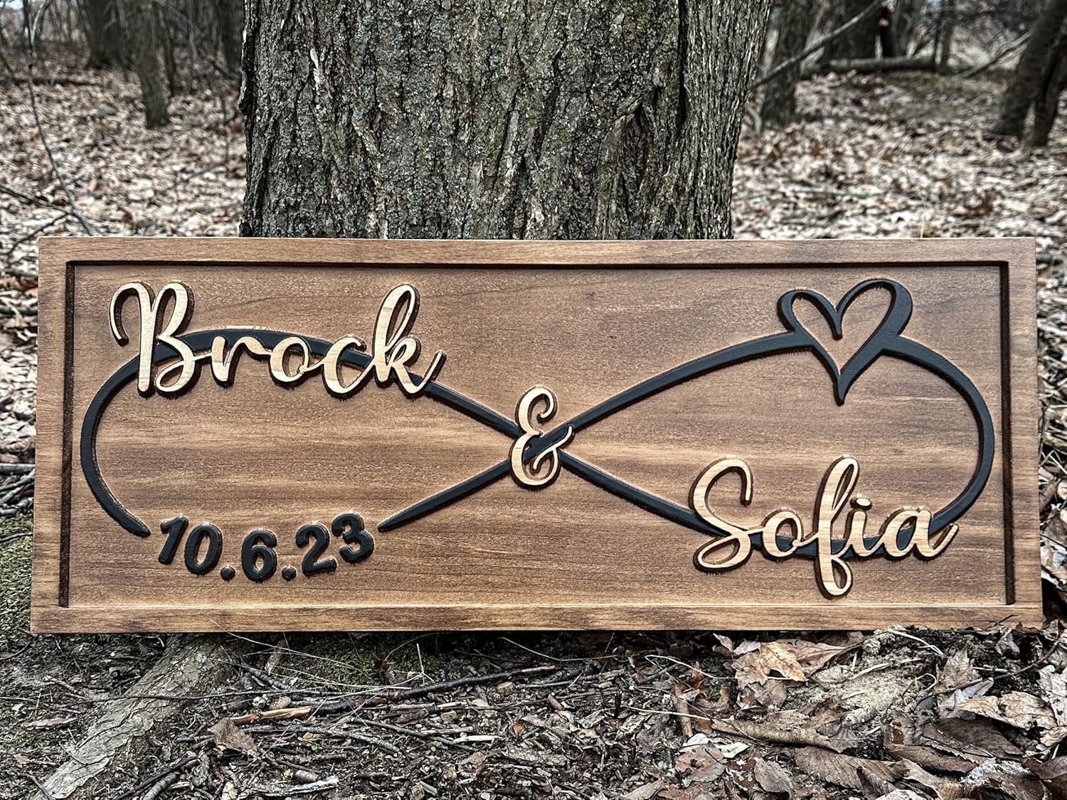 Amazon.com: Custom Infinity Heart Sign | Personalized Wedding Gift for ...