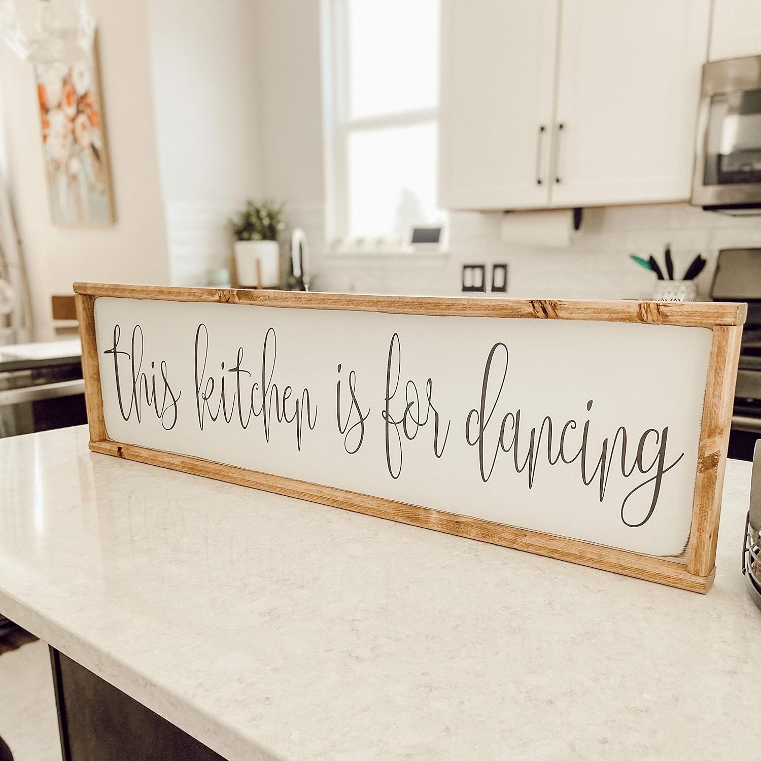 Amazon.com: BERANT This Kitchen Is For Dancing Wooden Sign Wood Signs ...